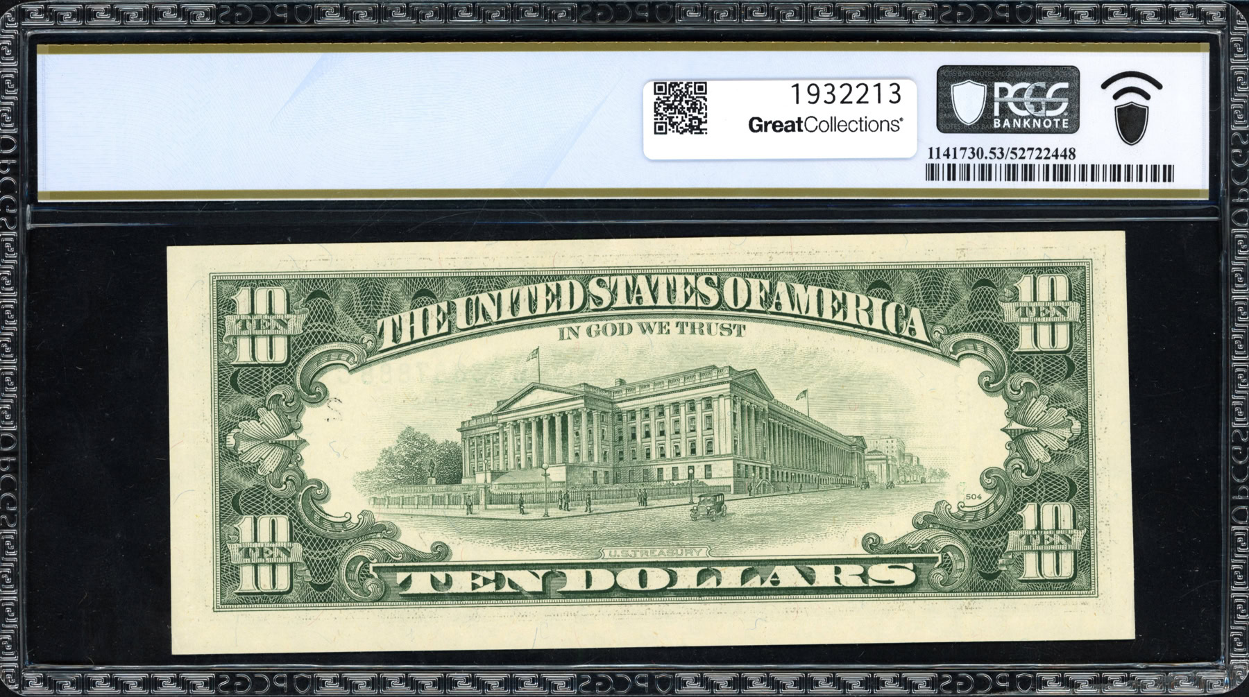 Fr. 2029-B (BC Block) 1990 $10 New York Federal Reserve Note *Seven of ...