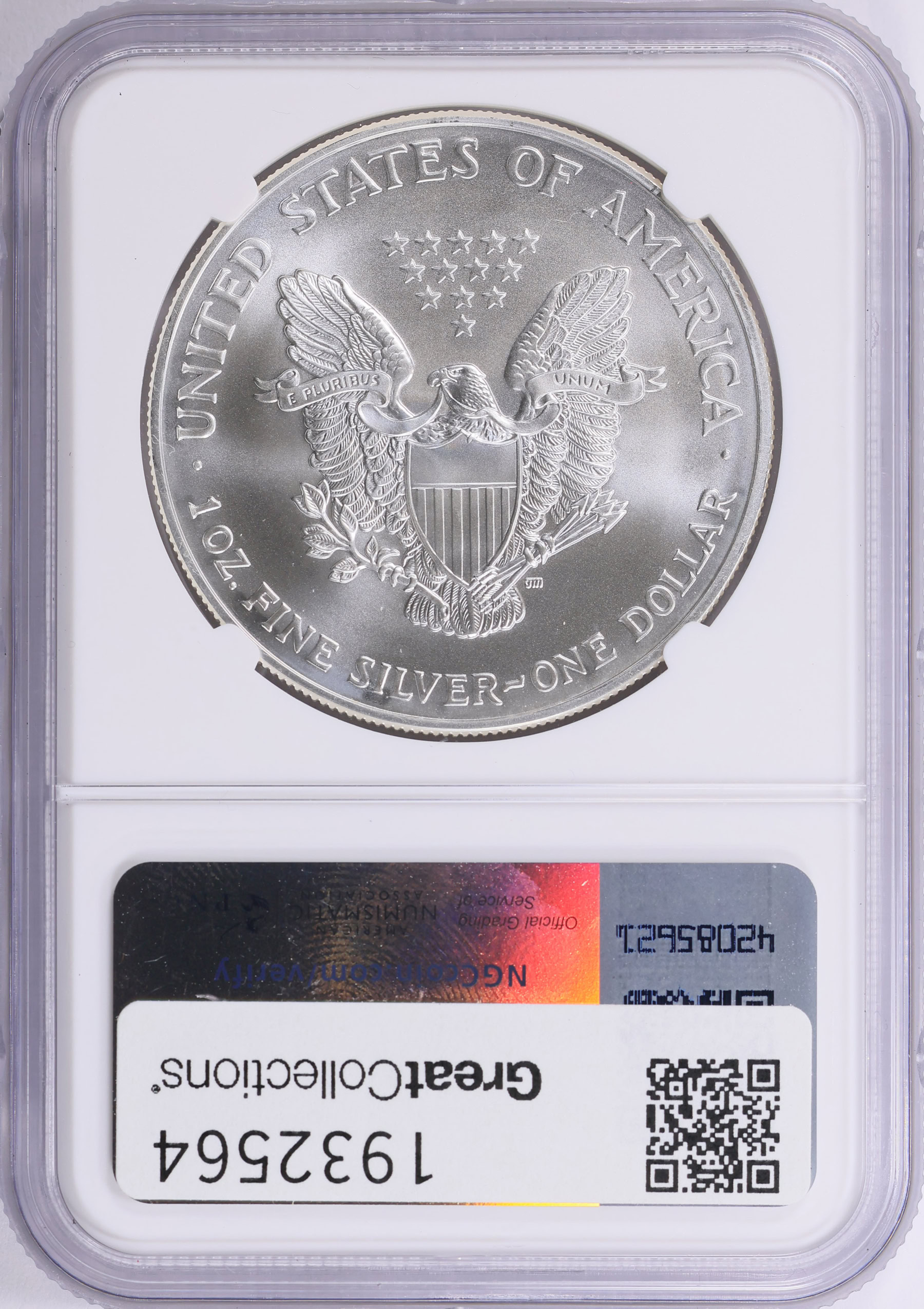 2006 $1 Silver Eagle Early Production Struck in 2005 NGC MS-70 (David J ...