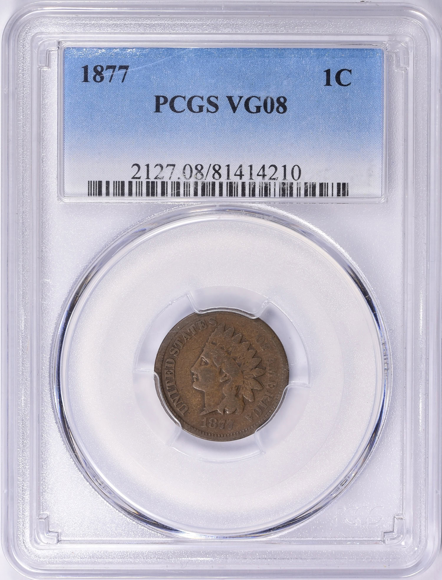1877 Indian Cent PCGS VG-08 BN (Item 1932726) | GreatCollections Coin ...