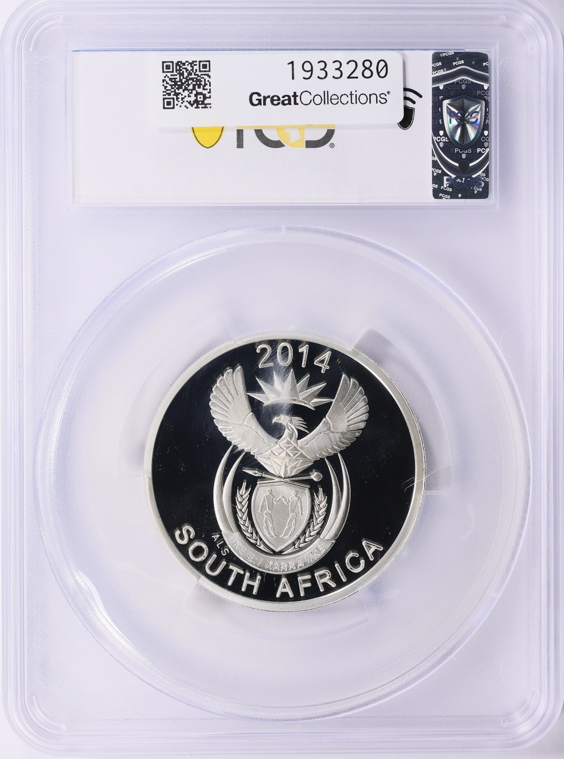 South Africa 2014 Silver 50 Cents Ragged Tooth Shark PCGS Proof-69 DCAM ...