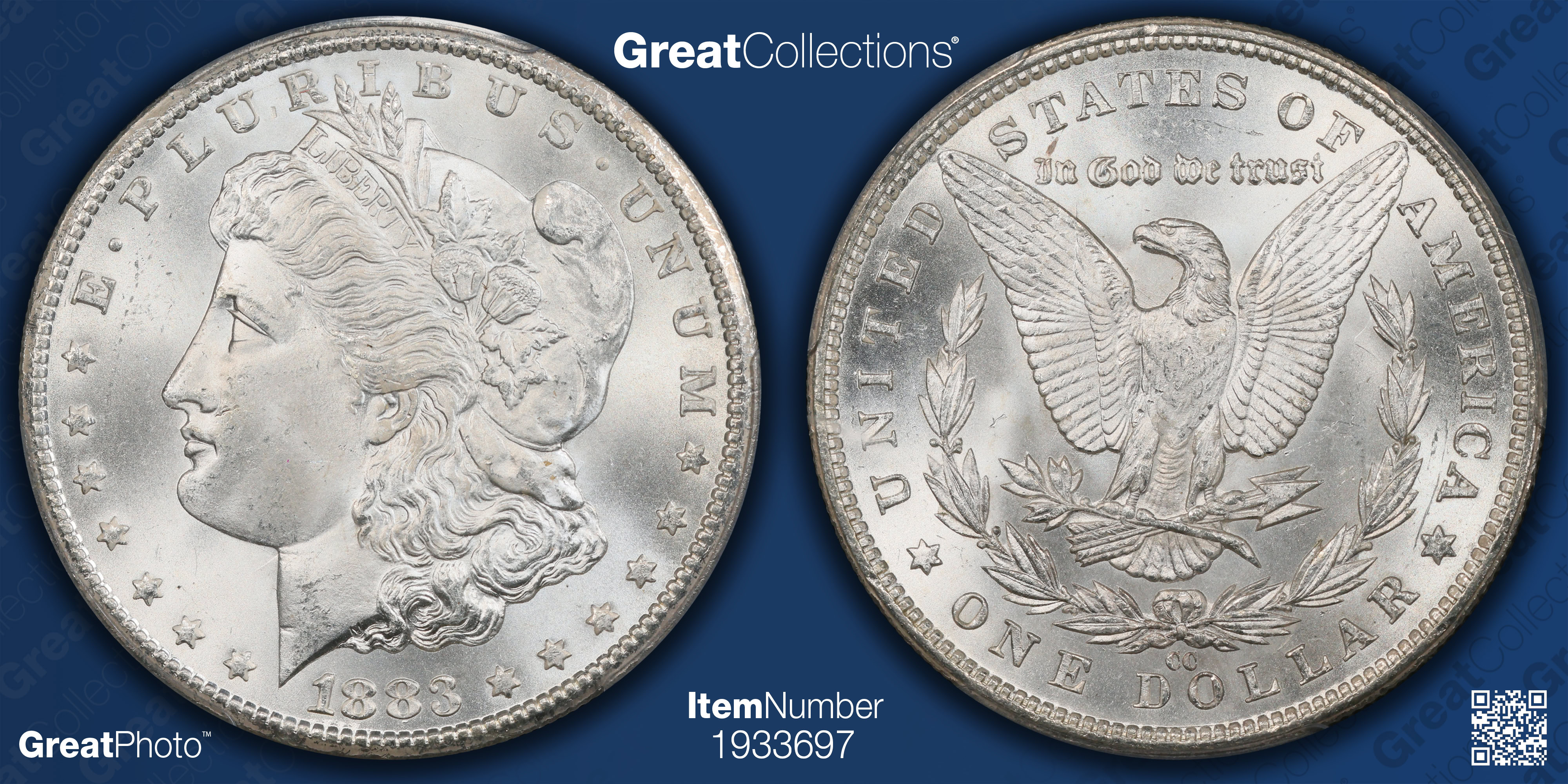 1883-CC Morgan Silver Dollar PCGS MS-66 (Item 1933697 ...