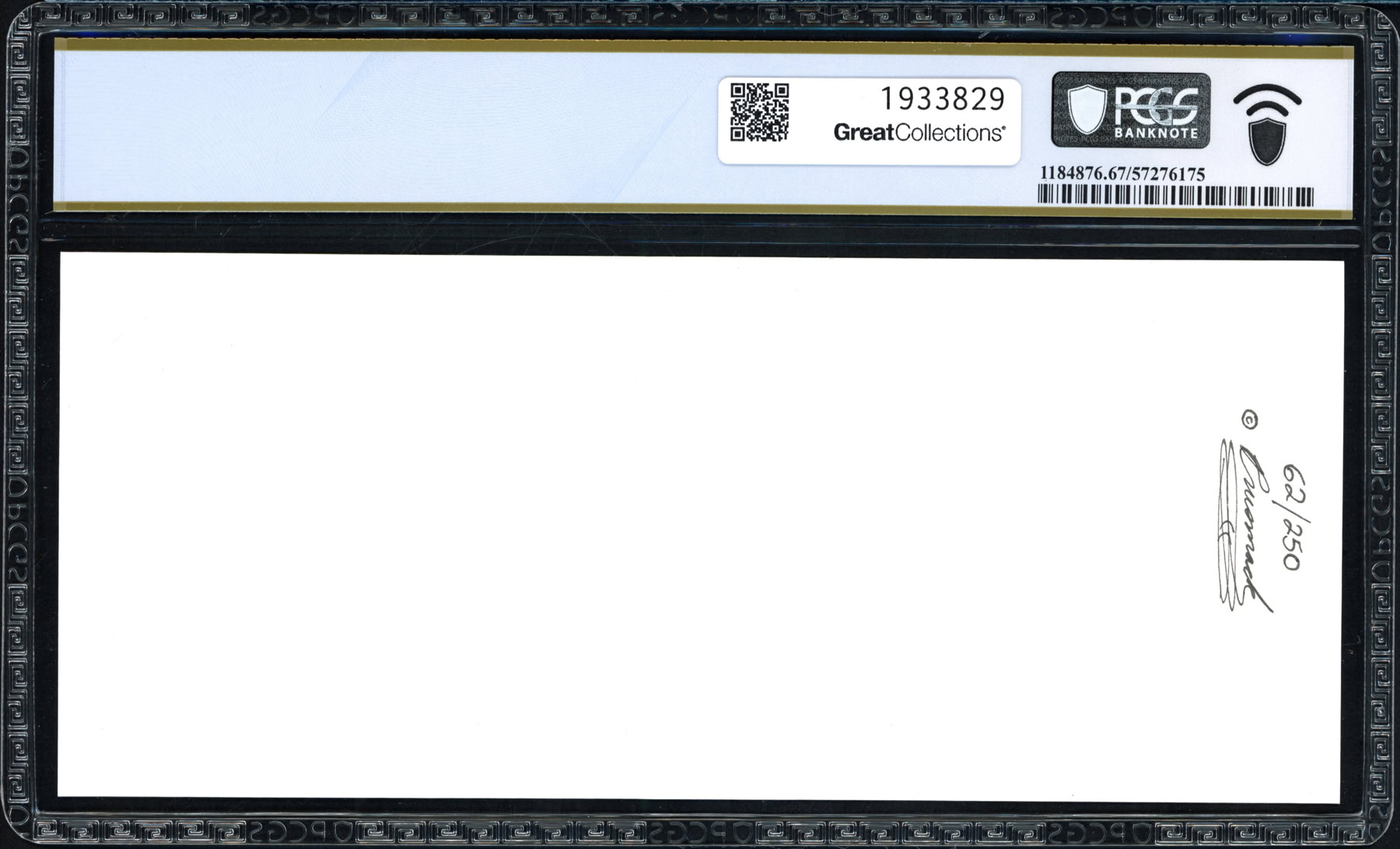 Fr. 379a 1890 $1,000 Treasury Note Back Only Tim Prusmack Art Note PCGS ...