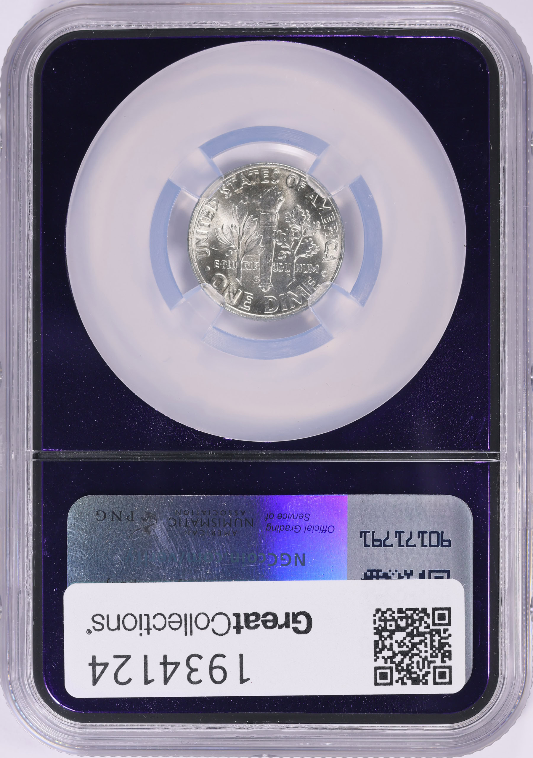 1953-D Roosevelt Dime NGC MS-66 FT (Purple Bee Frame Holder) (Item ...