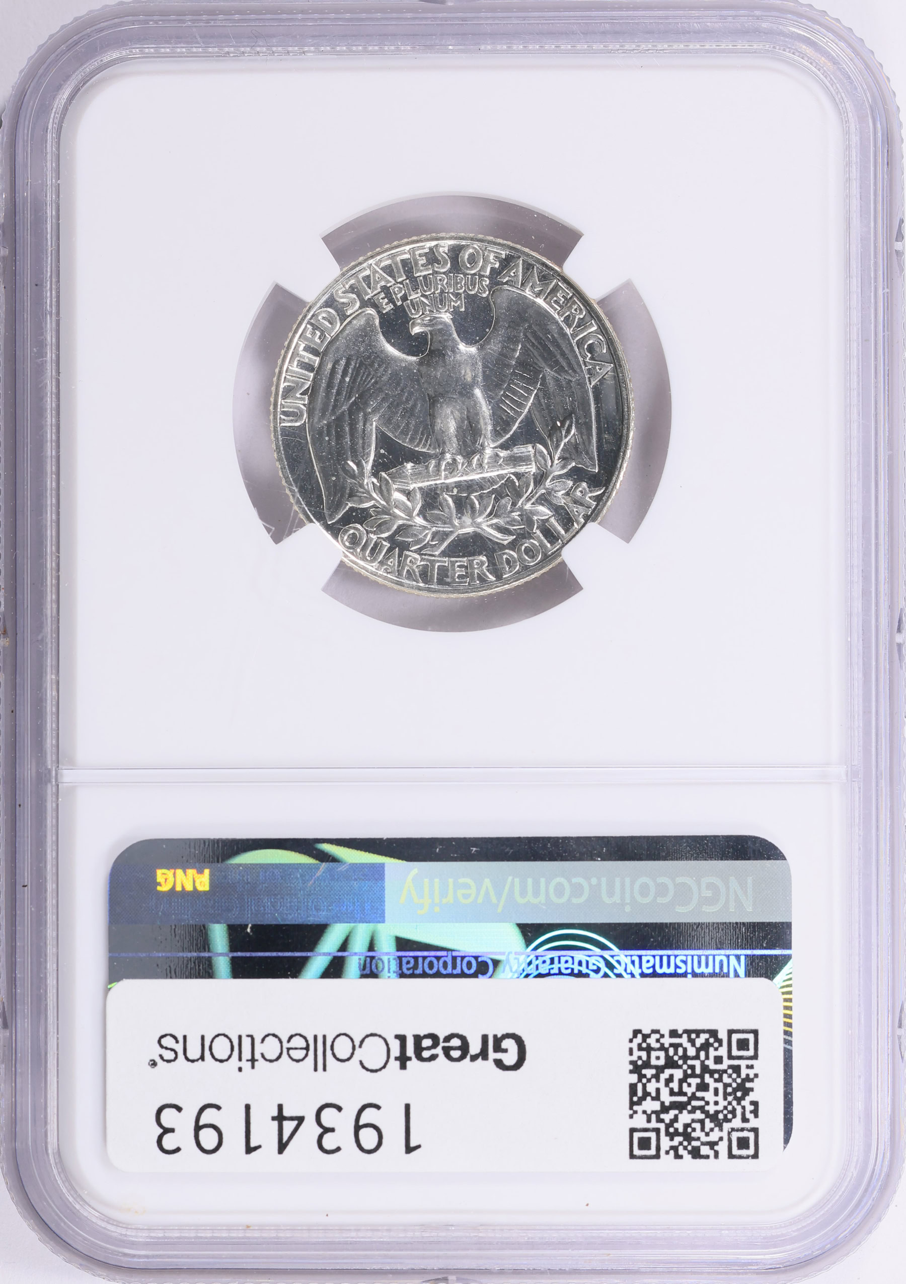 1959 Washington Quarter NGC Proof-67 (Item 1934193) | GreatCollections ...