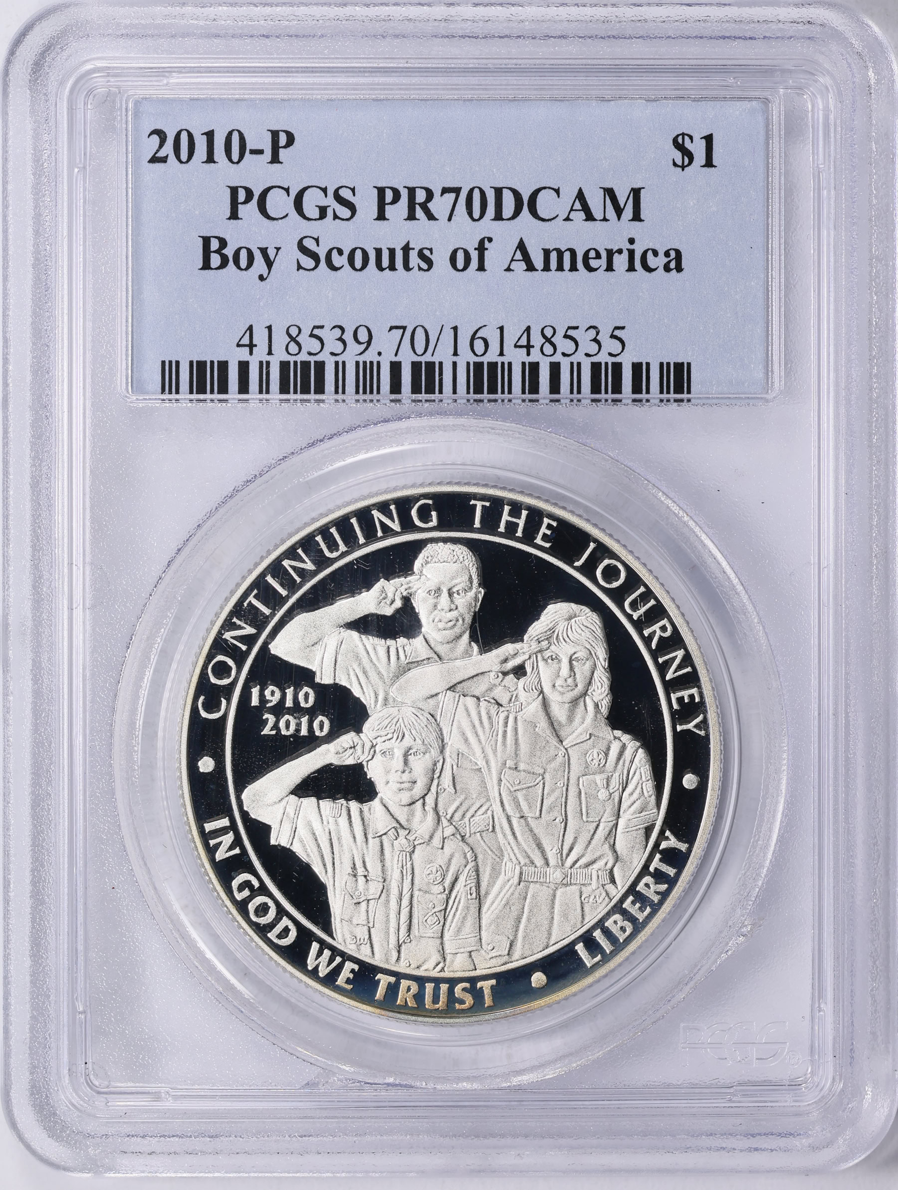 2010-P Boy Scouts of America Silver Dollar PCGS Proof-70 DCAM (Item ...