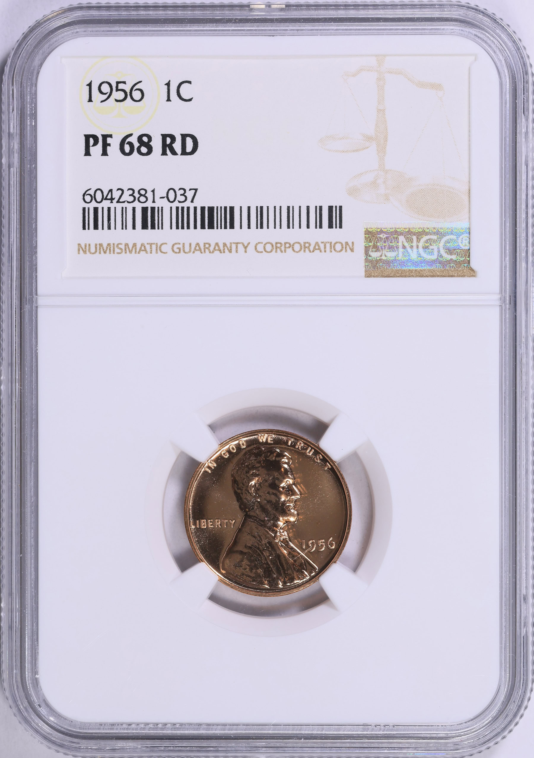 1956 Lincoln Cent NGC Proof-68 RD (Item 1934498) | GreatCollections ...