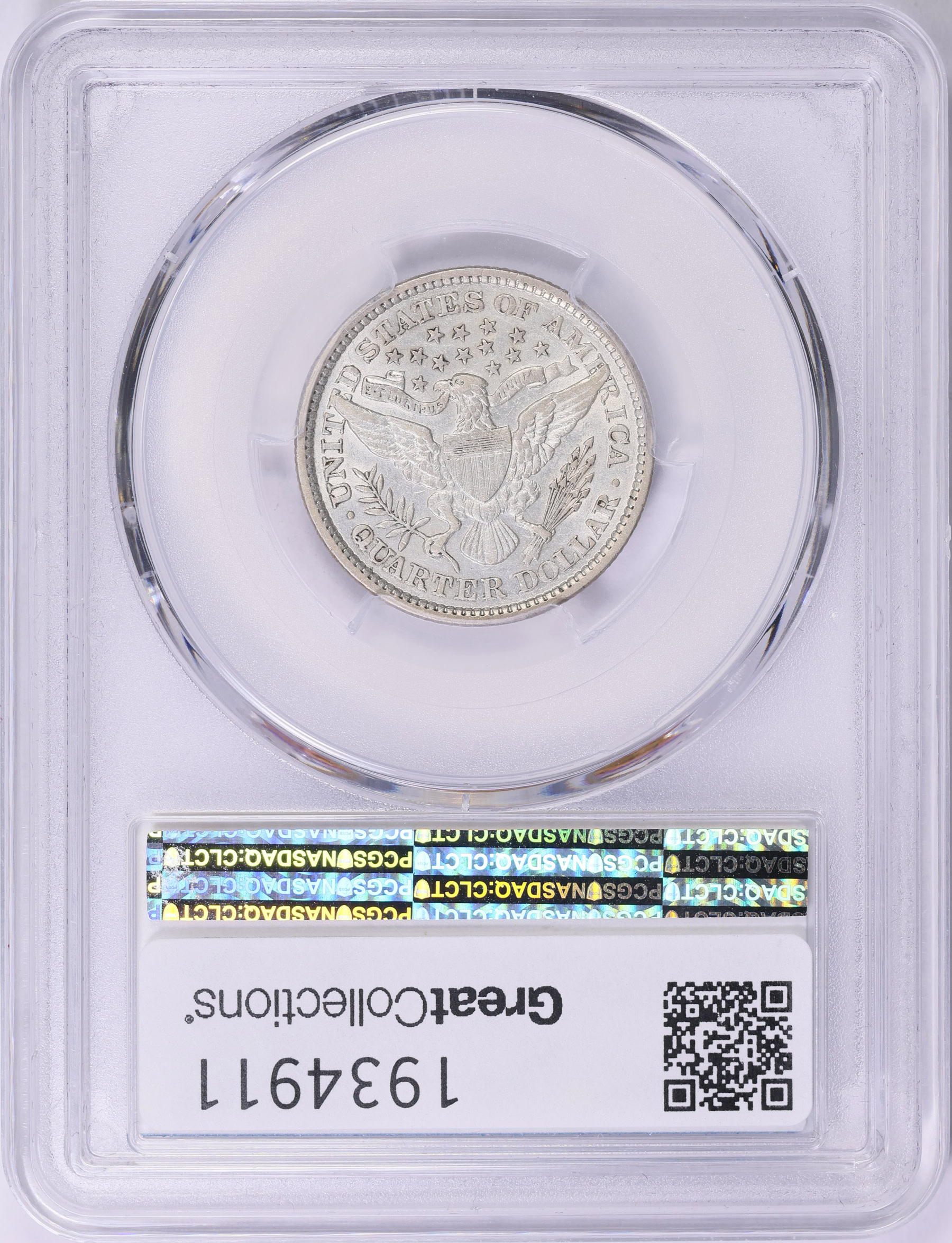 1897 Barber Quarter PCGS AU-50 (Item 1934911) | GreatCollections Coin ...