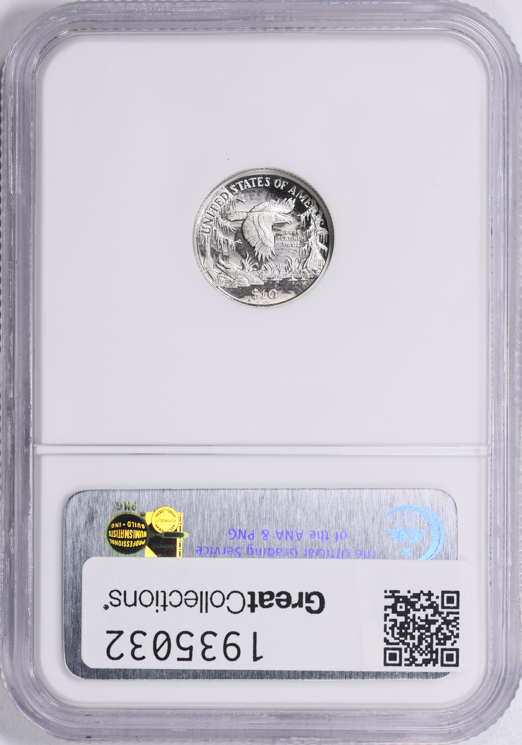 1999-W $10 Tenth-Ounce Platinum American Eagle NGC Proof-70 UC (Item ...