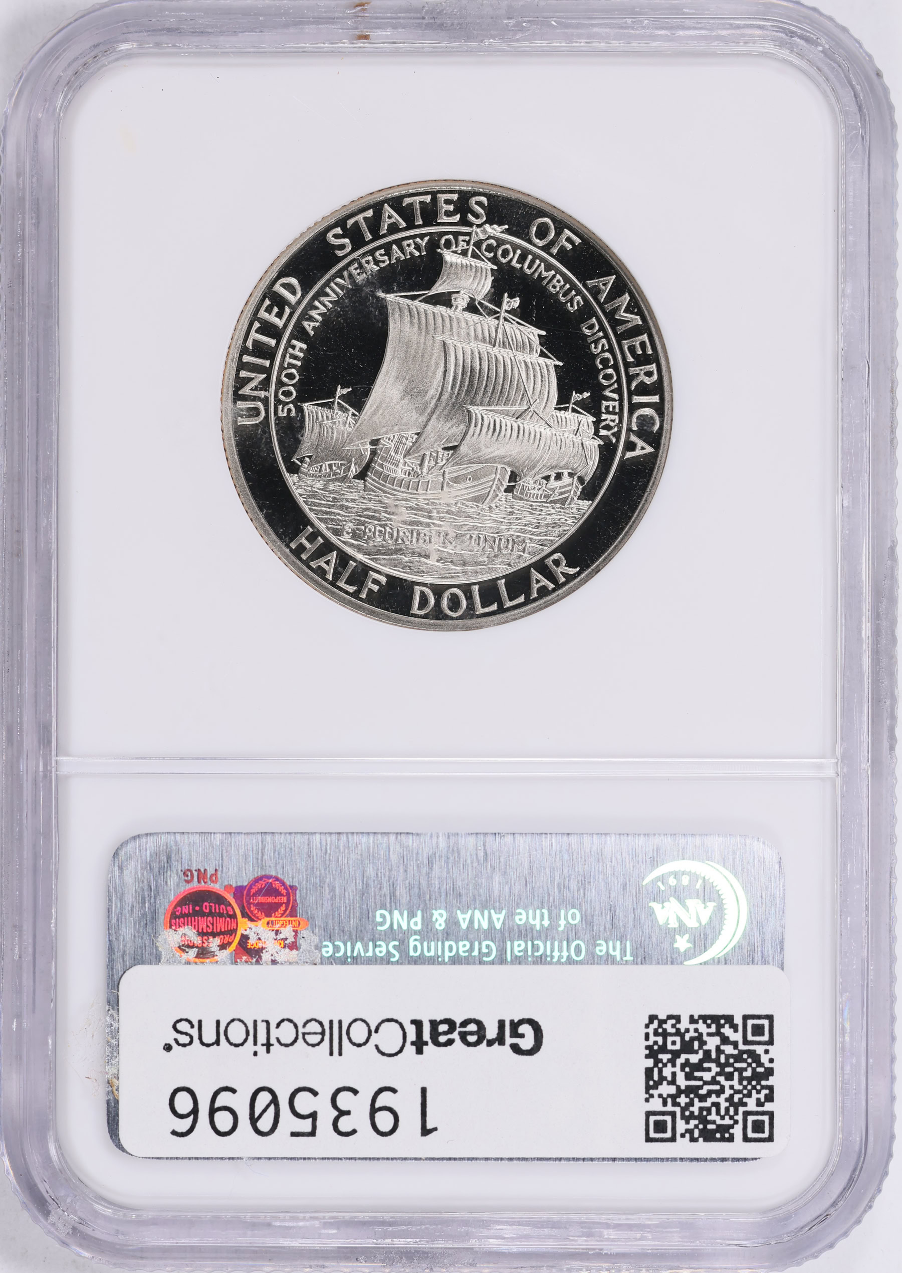 1992-S Christopher Columbus Quincentenary Clad Half Dollar NGC Proof-70 ...