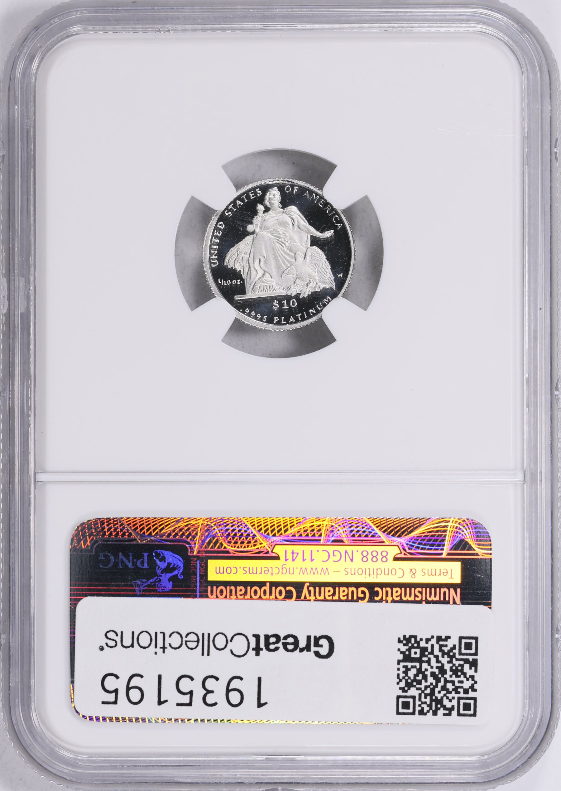 2004-W $10 Tenth-Ounce Platinum American Eagle NGC Proof-70 UC (Top 50 ...