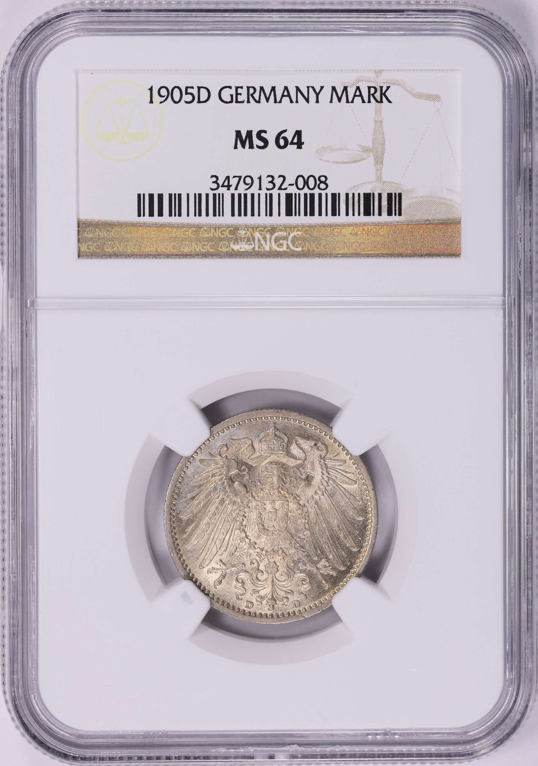 Germany 1905-D Silver Mark KM-14 NGC MS-64 (Item 1935341 ...