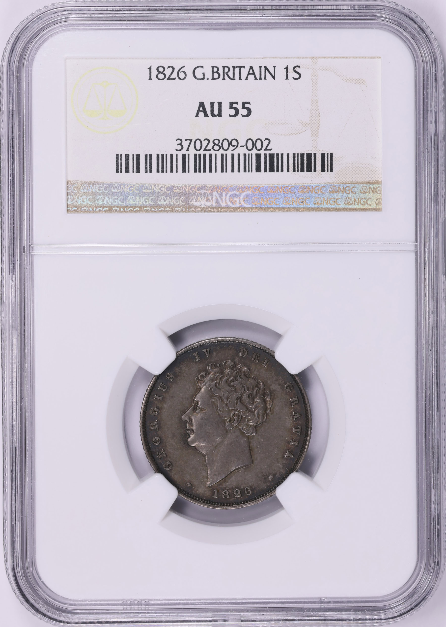 Great Britain 1826 Silver Shilling KM-694 NGC AU-55 (Item 1935355 ...