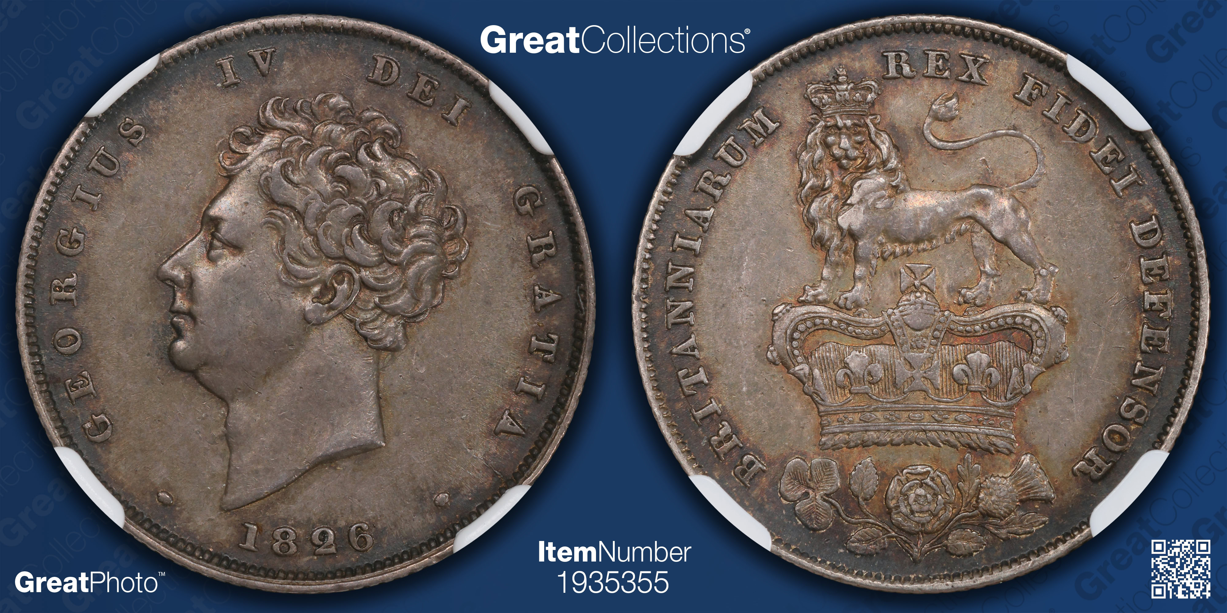 Great Britain 1826 Silver Shilling KM-694 NGC AU-55 (Item 1935355 ...