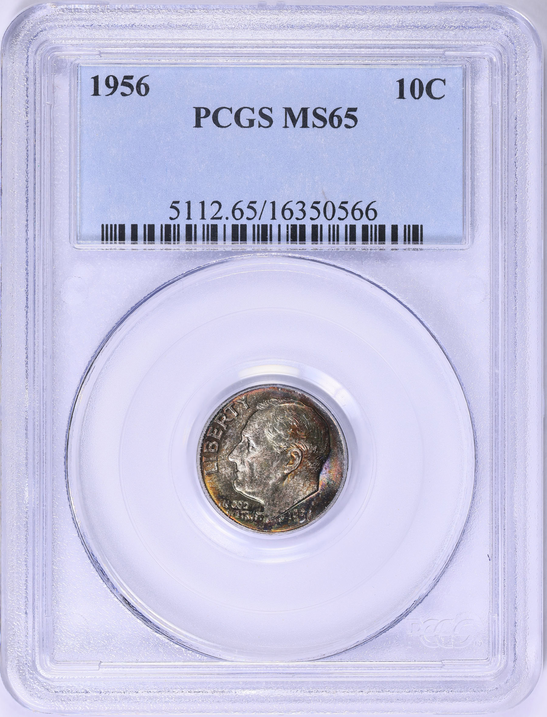 1956 Roosevelt Dime PCGS MS-65 (Toned) (Item 1935441 ...