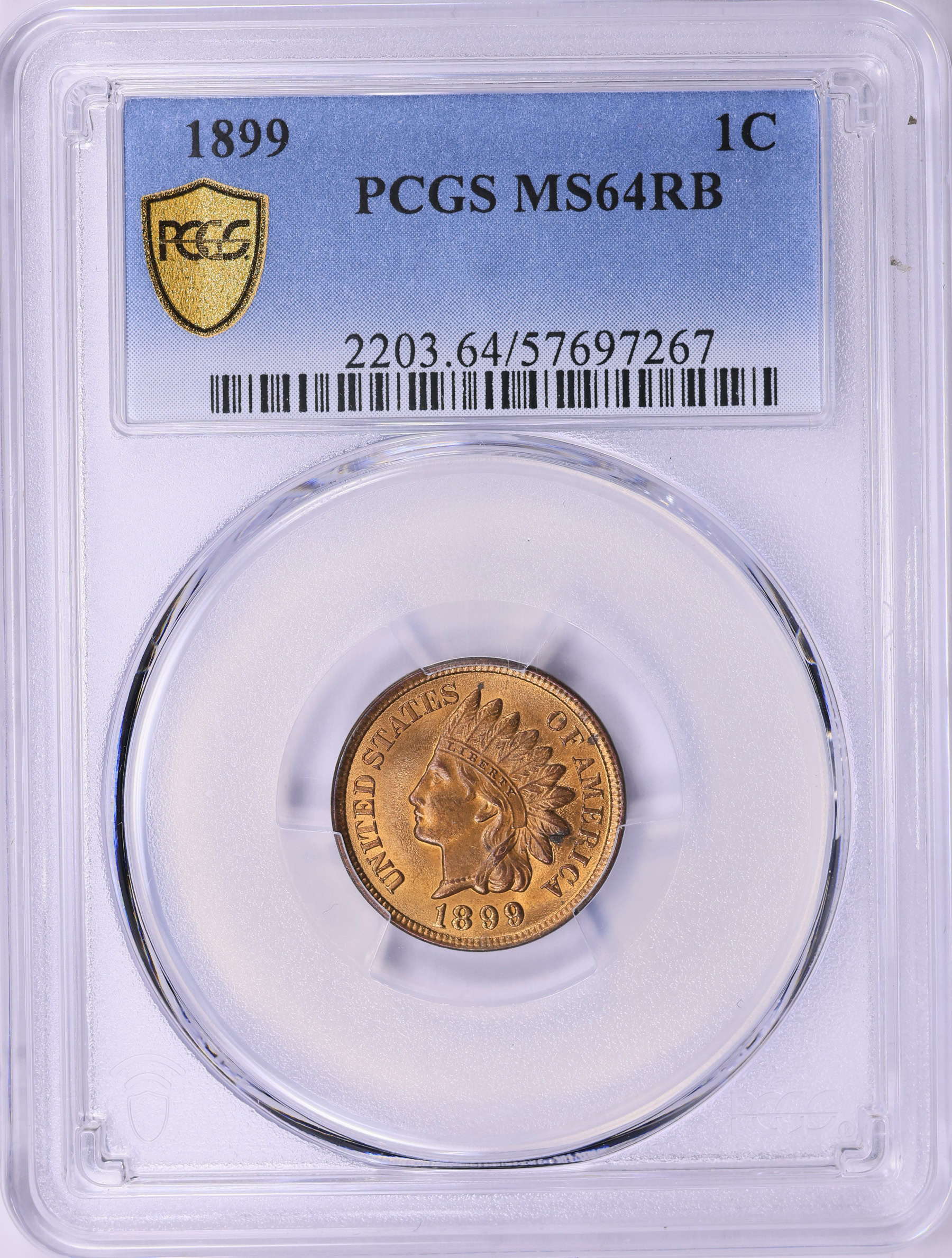 1899 Indian Cent PCGS MS-64 RB (Item 1935581) | GreatCollections Coin ...