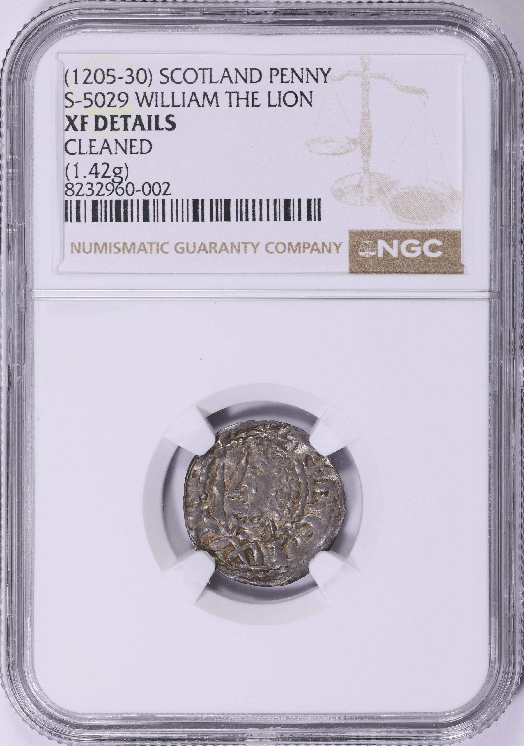 Scotland ND (1205-30) Silver Penny of William the Lion NGC XF Details ...