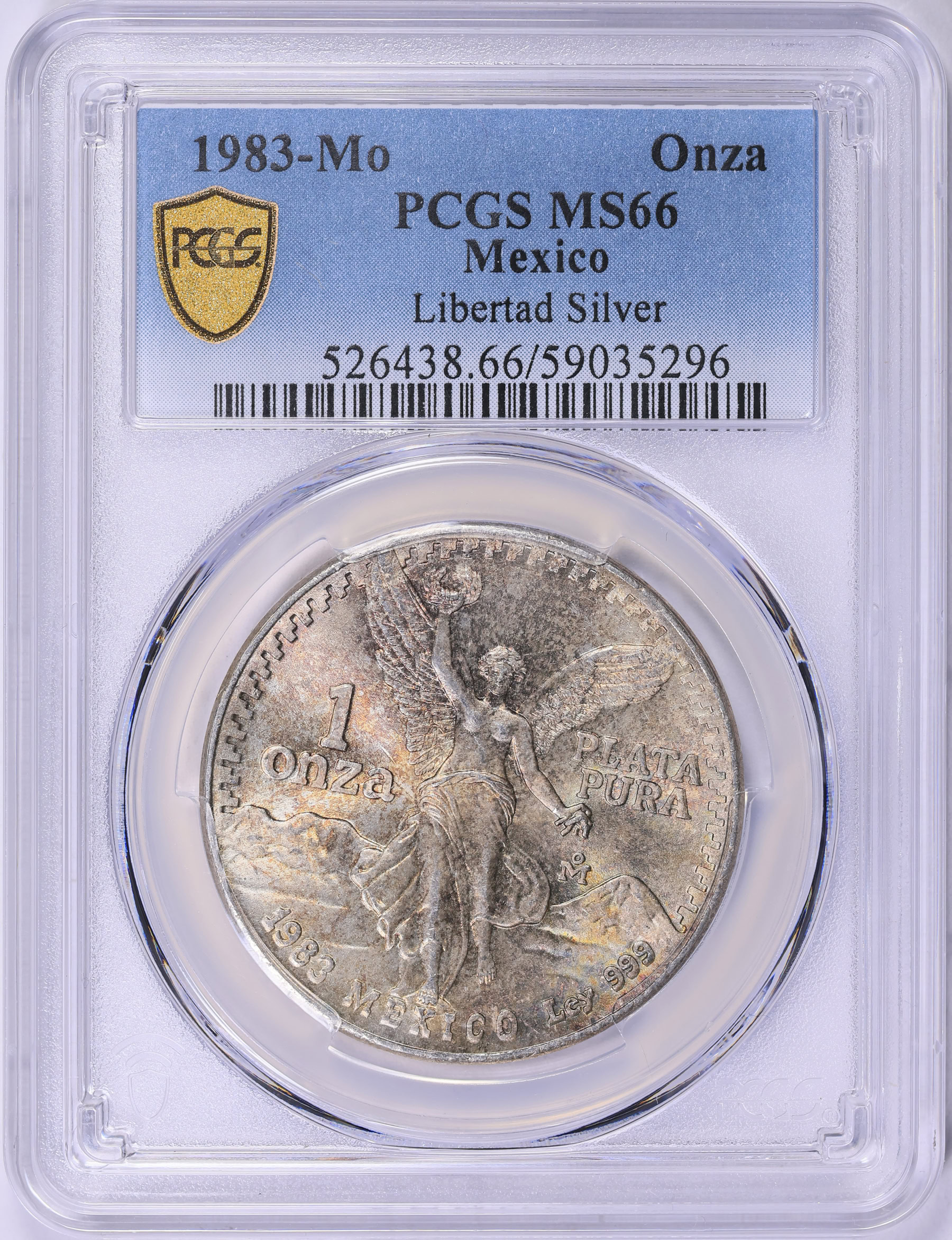 Mexico 1983-Mo Silver Onza Libertad KM-494.1 PCGS MS-66 (Item 1935657) | GreatCollections Coin ...