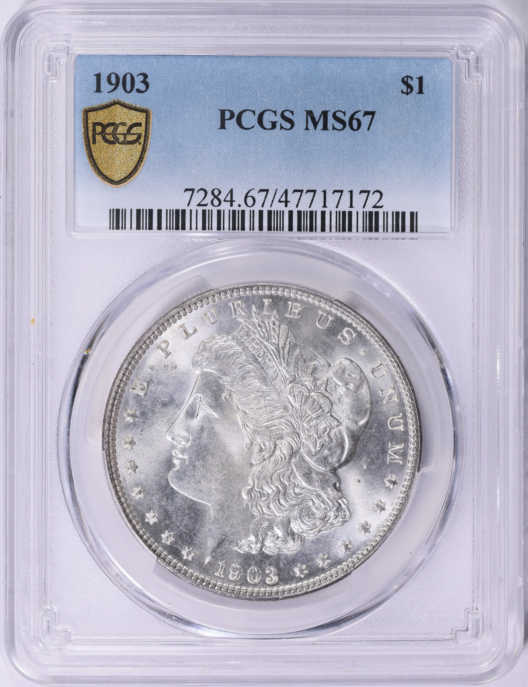 1903 Morgan Silver Dollar PCGS MS-67 (Item 1935749) | GreatCollections ...