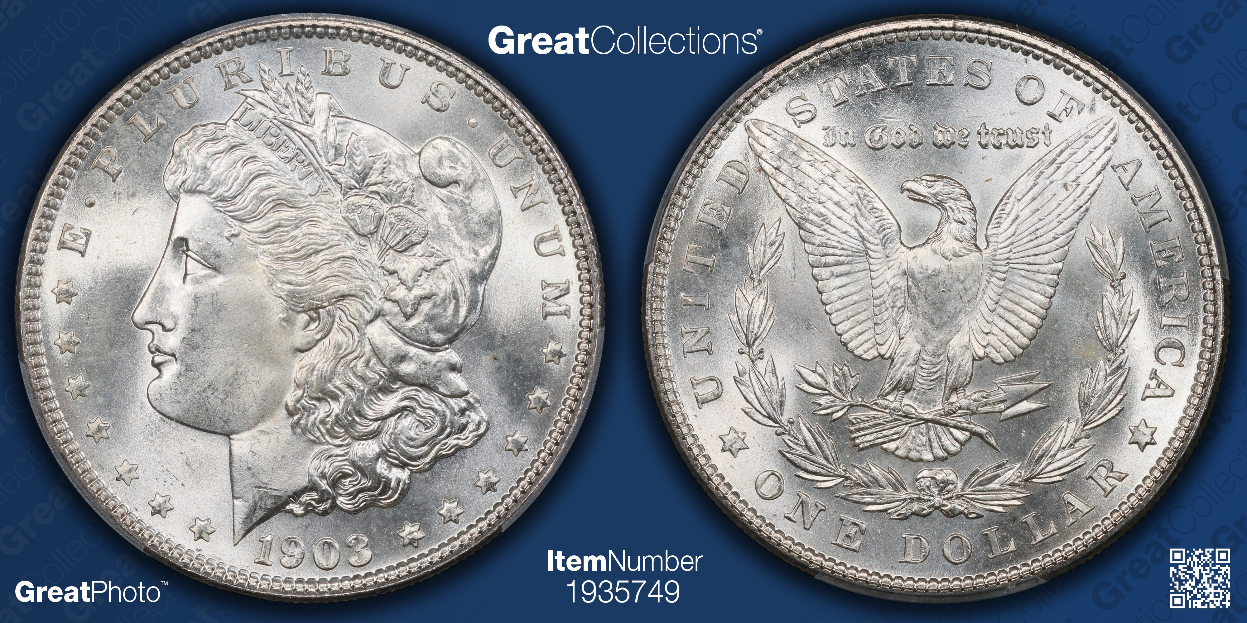1903 Morgan Silver Dollar PCGS MS-67 (Item 1935749) | GreatCollections ...