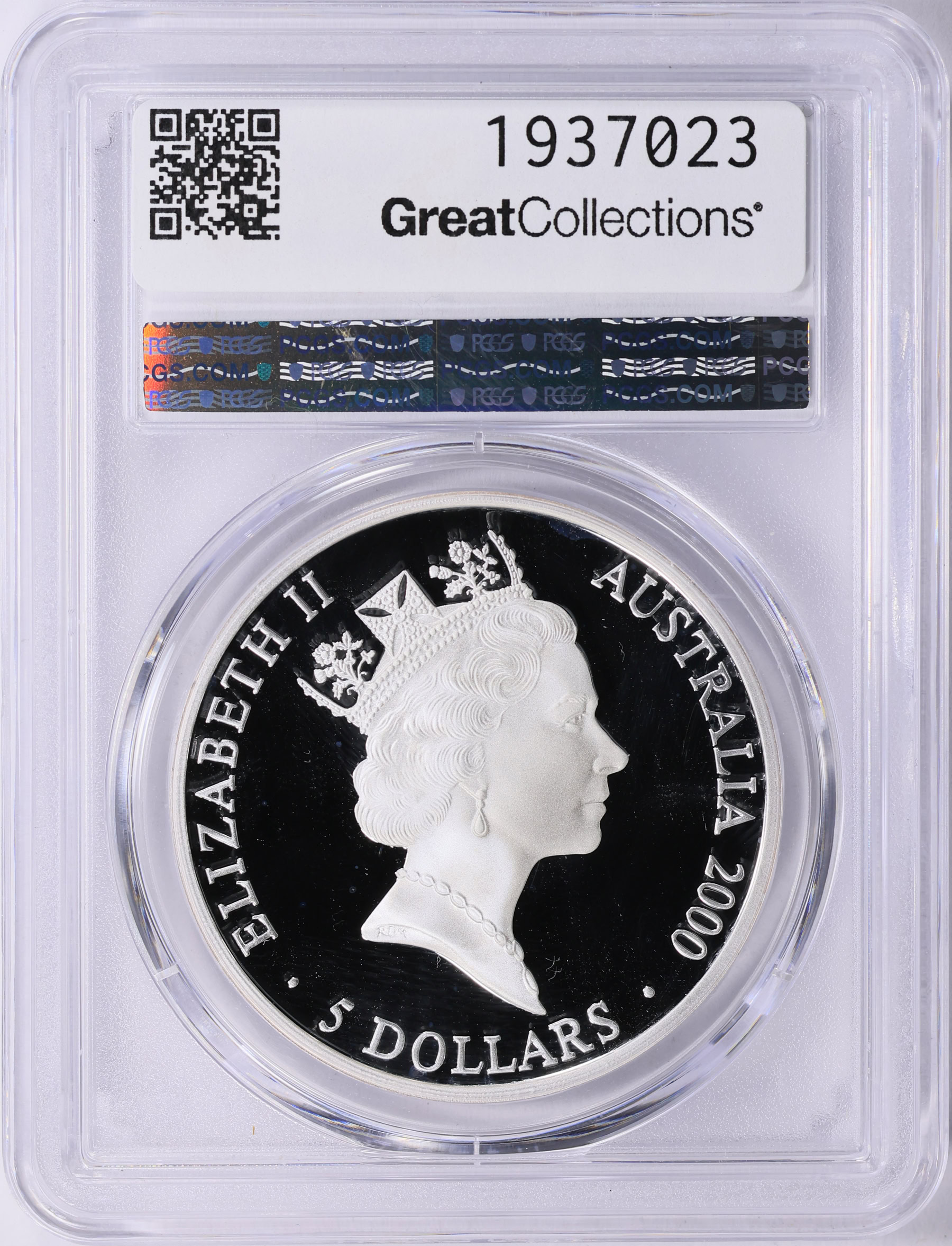 Australia 2000-C (1998) Silver $5 Sydney Olympics, Sharks KM-372 PCGS ...
