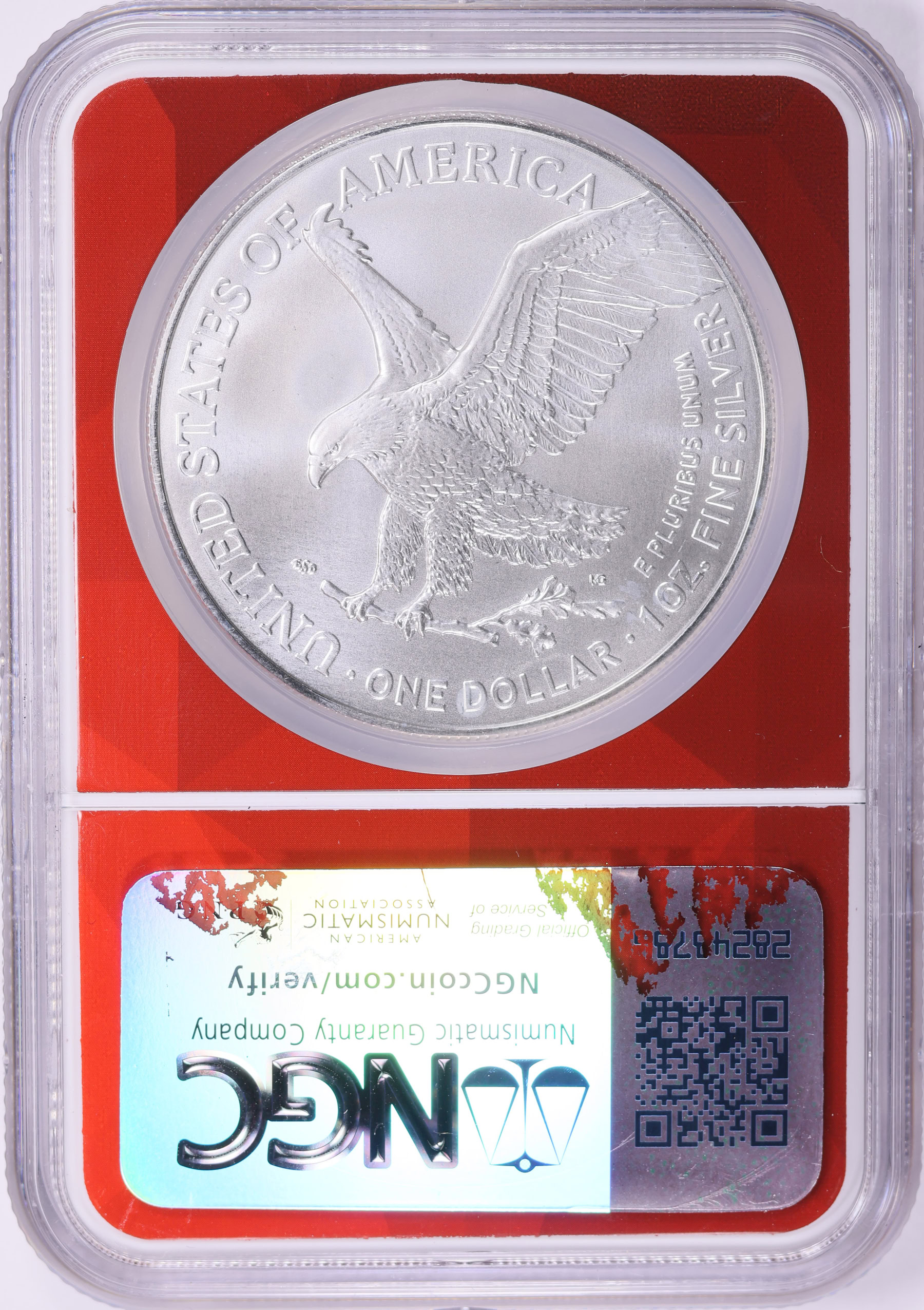 2025-(P) $1 Silver Eagle with Eagle Privy Struck at Philadelphia NGC MS ...