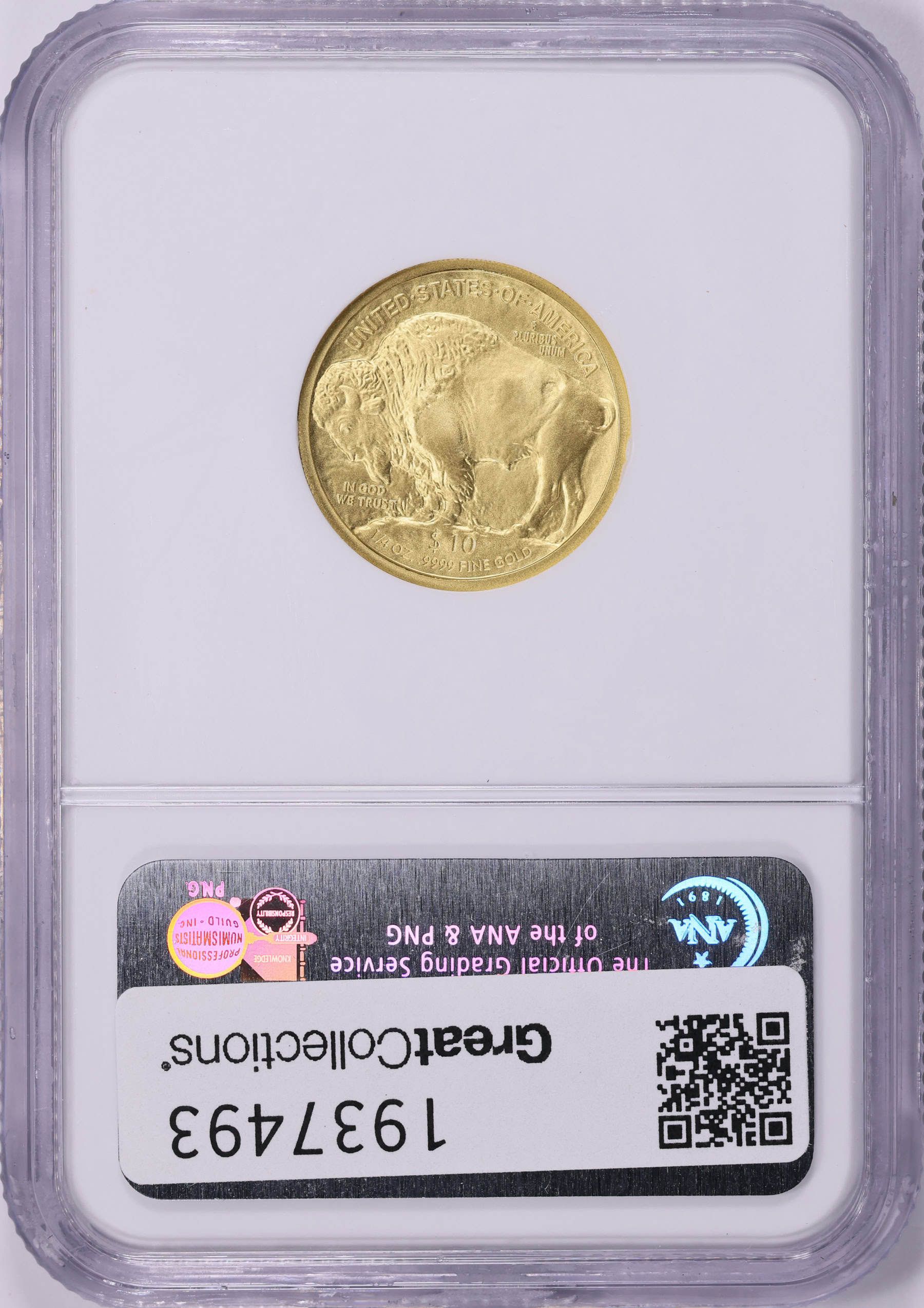 2008-W $10 Quarter-Ounce Gold American Buffalo Burnished Early Releases ...