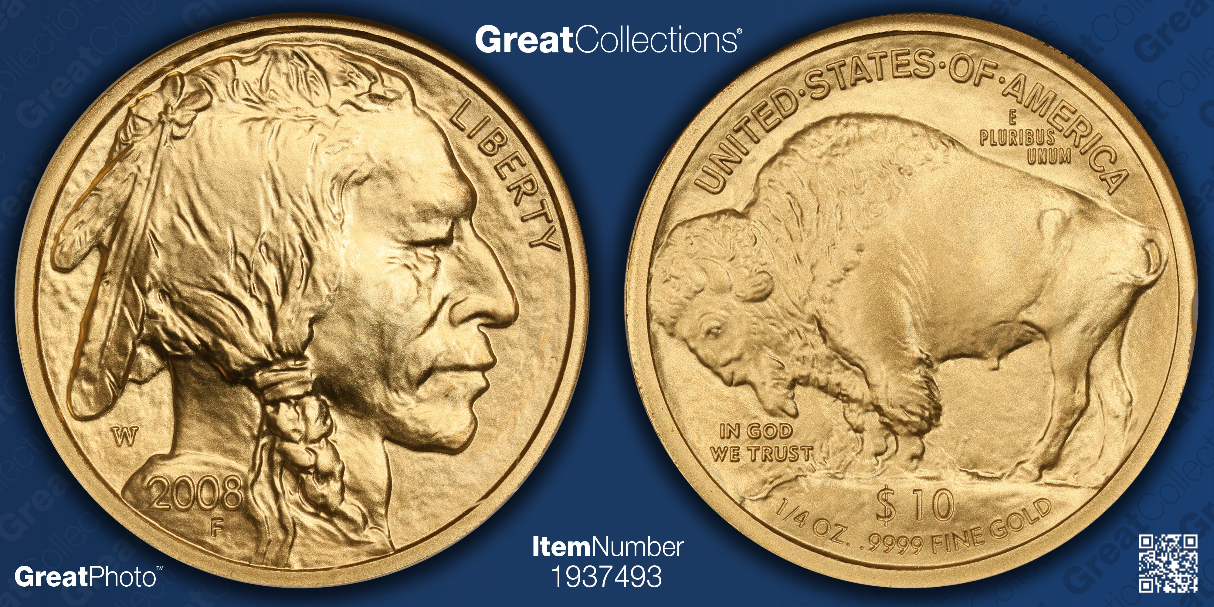 2008-W $10 Quarter-Ounce Gold American Buffalo Burnished Early Releases ...