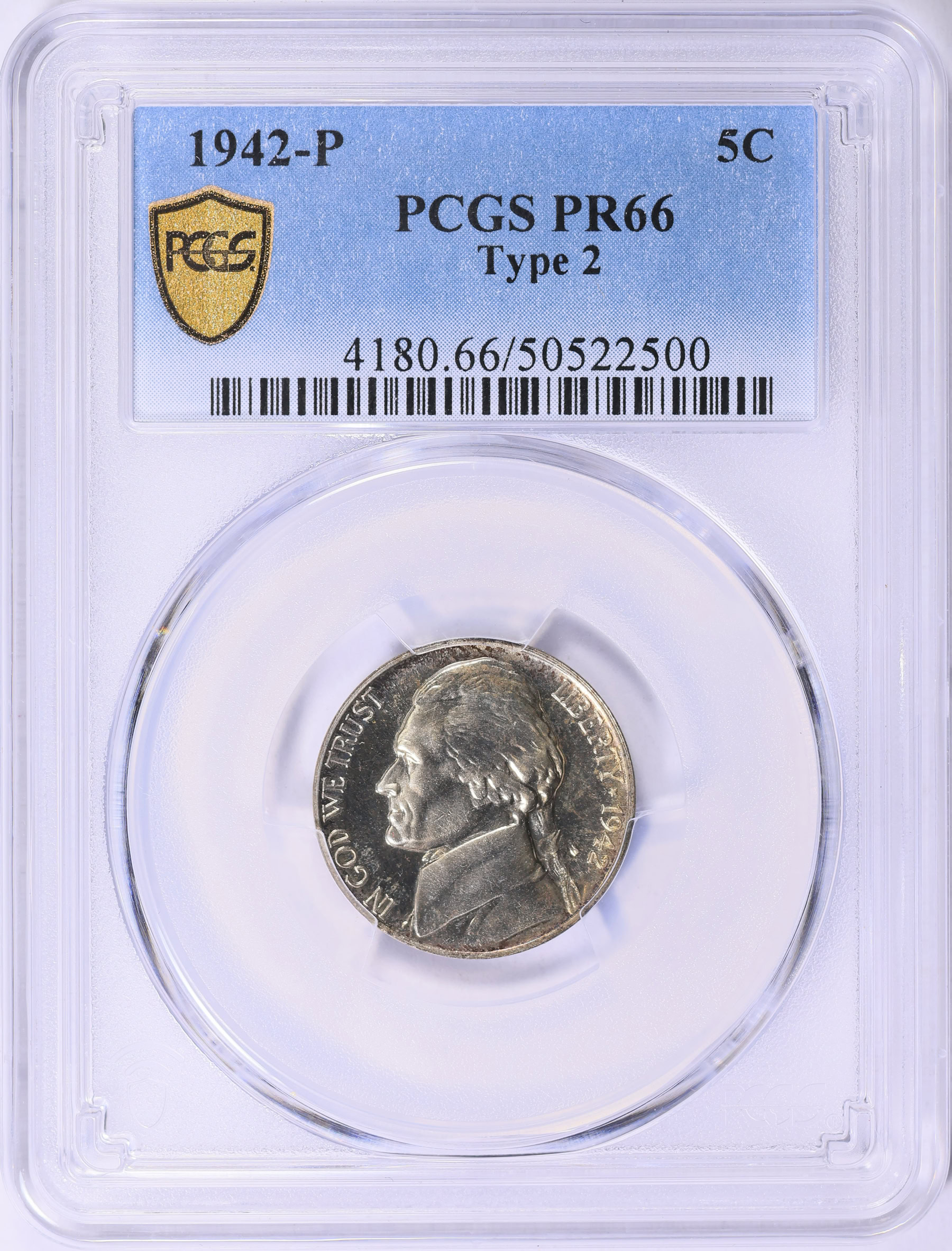 1942-P Jefferson Nickel Type 2 PCGS Proof-66 (Item 1937701 ...