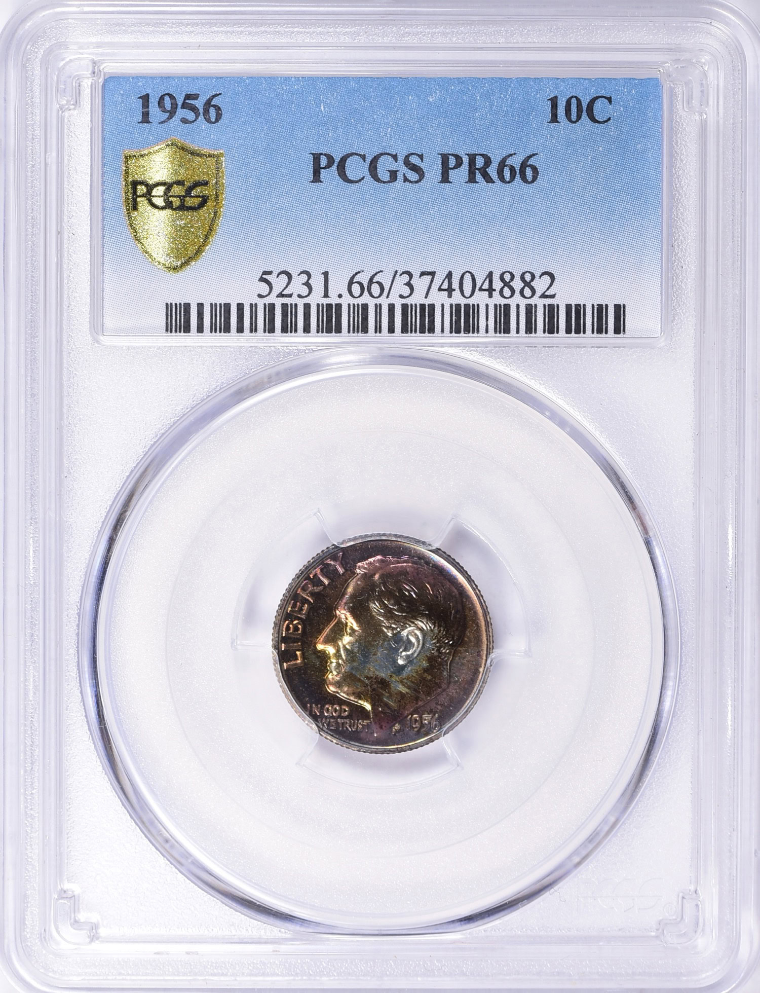 1956 Roosevelt Dime PCGS Proof-66 (Toned) (Item 1937748 ...