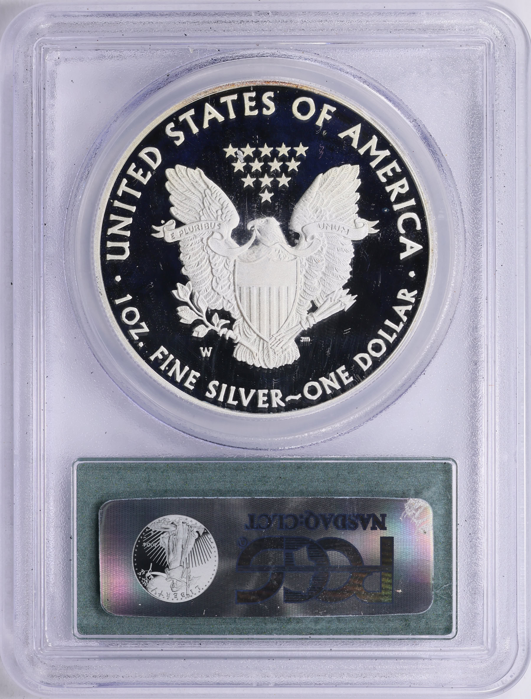 2010-W $1 Silver Eagle PCGS Proof-70 DCAM (Green Doily Retro Label ...