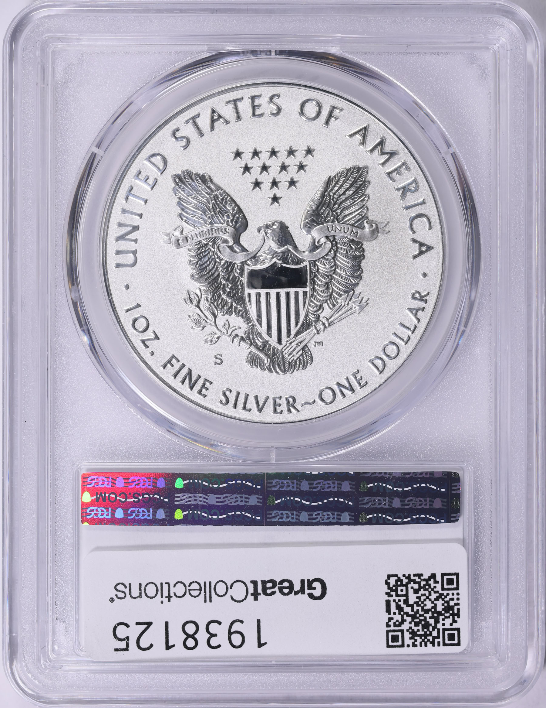 2019-S $1 Silver Eagle Enhanced Reverse Proof PCGS Proof-70 (Item ...