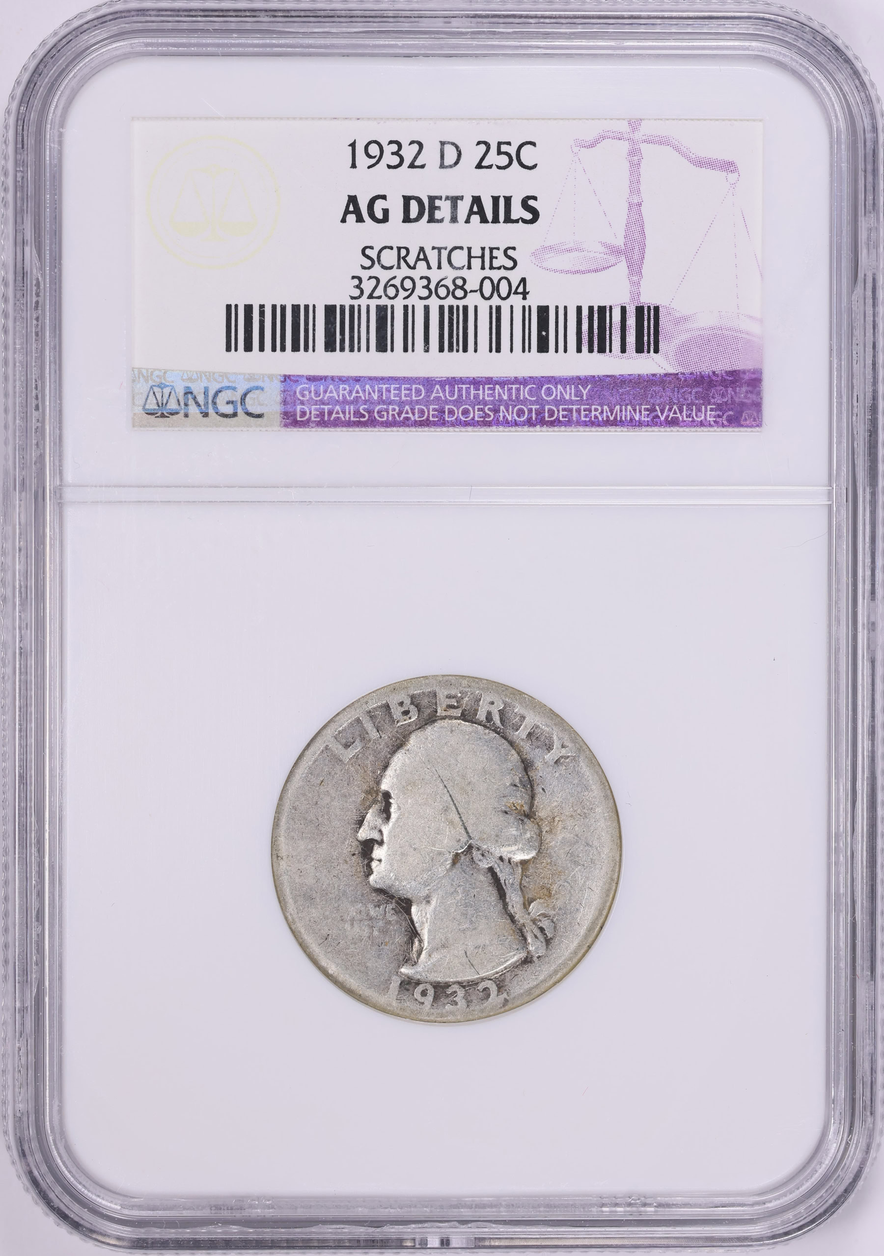 1932-D Washington Quarter NGC AG Details (Item 1938604 ...