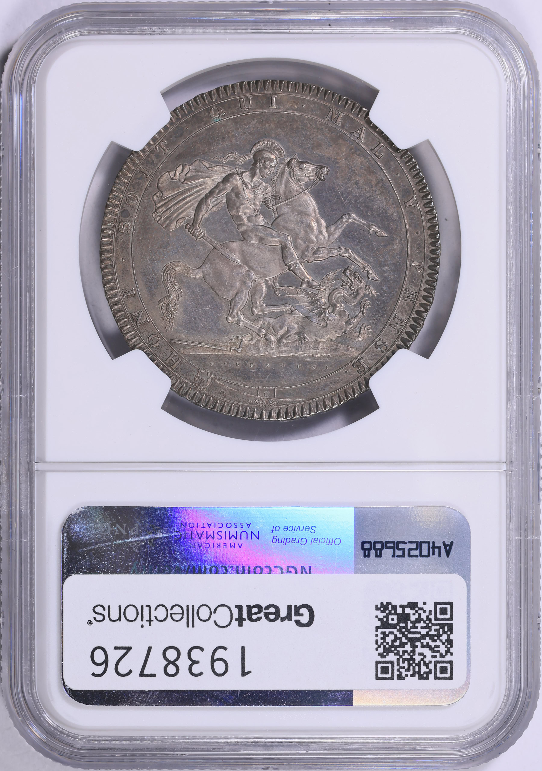 Great Britain 1818 Silver Crown LVIII Edge KM-675 NGC MS-64 (Toned ...