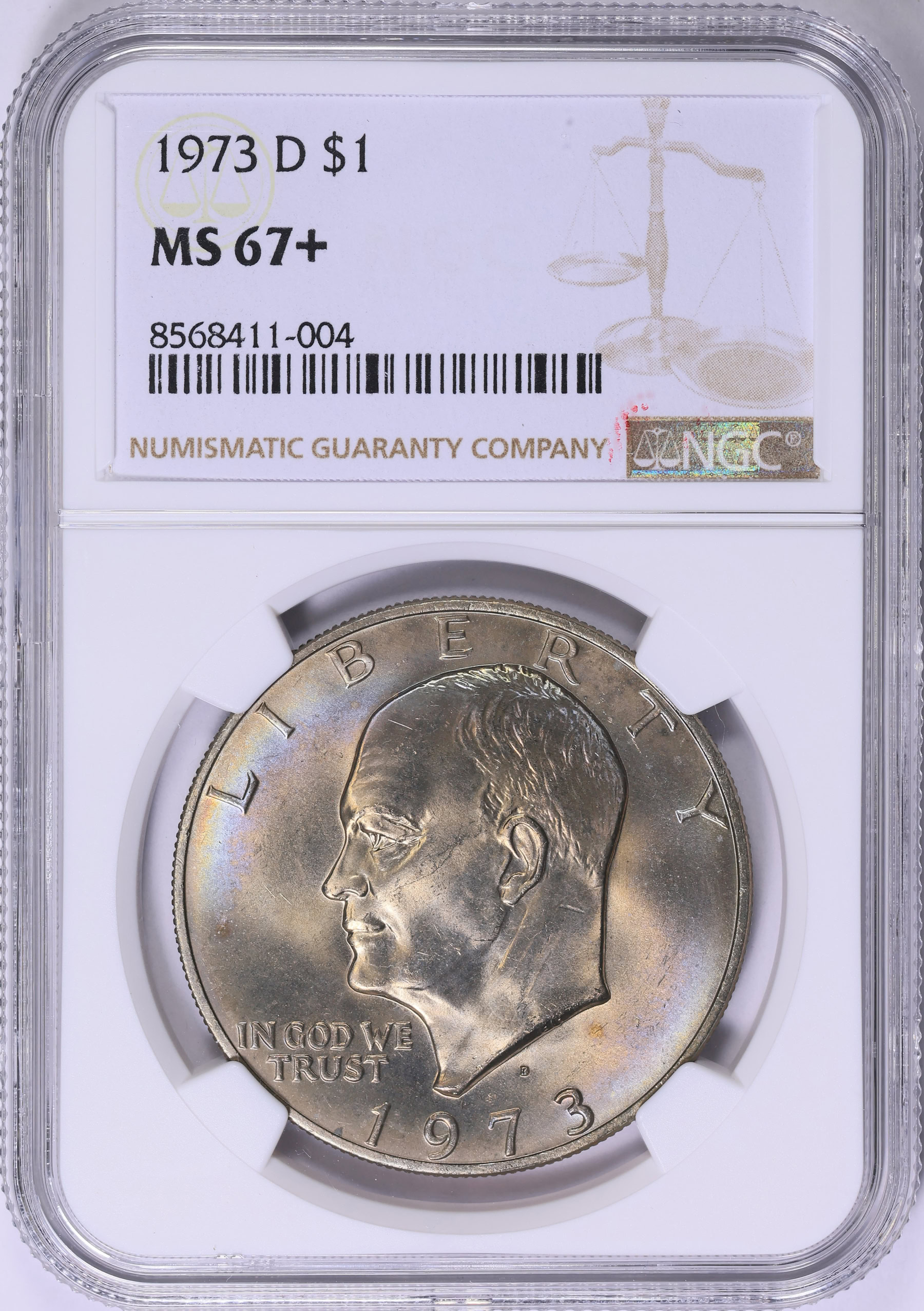 1973-D Eisenhower Dollar NGC MS-67+ (Toned) (Item 1938963 ...