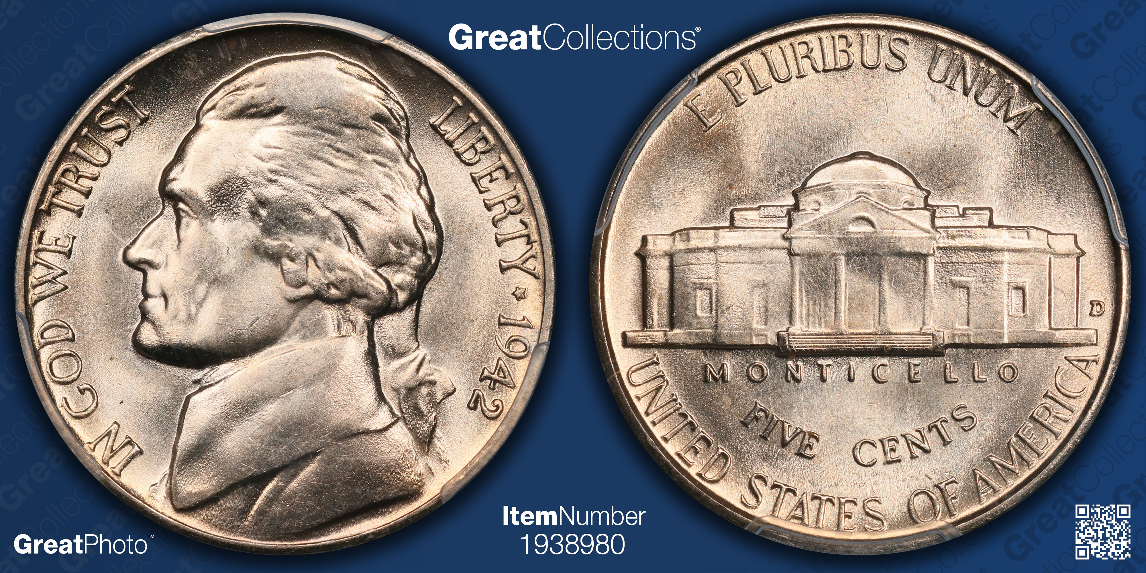 1942-D Jefferson Nickel Type 1 PCGS MS-67 FS (Item 1938980 ...