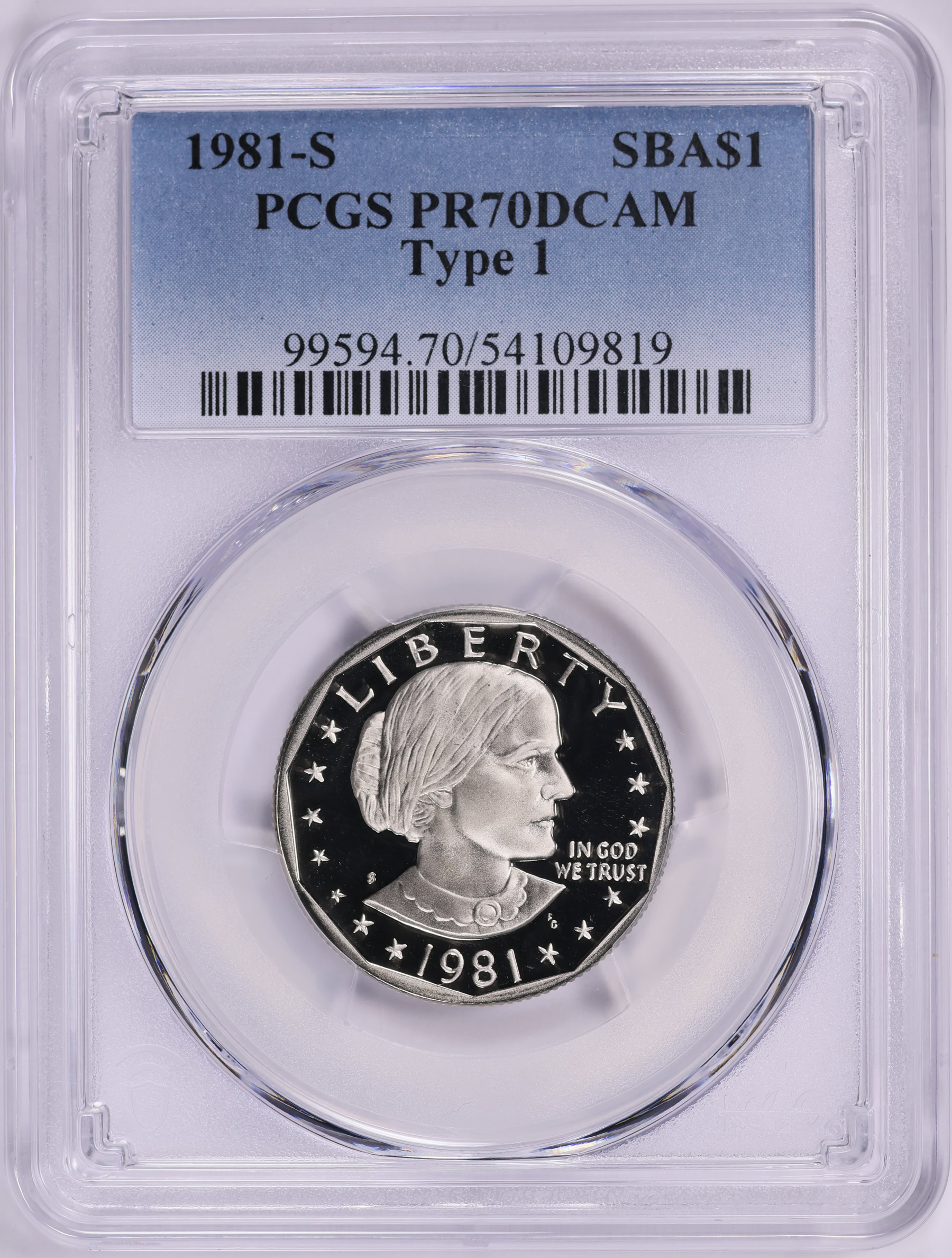 1981-S Susan B. Anthony Dollar Type 1 PCGS Proof-70 DCAM (Item 1939087 ...