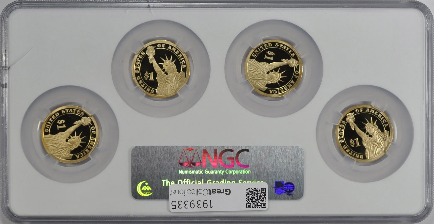 2007-S Presidential Dollar Set NGC Proof-70 UC (4 Coins, MultiCoin ...