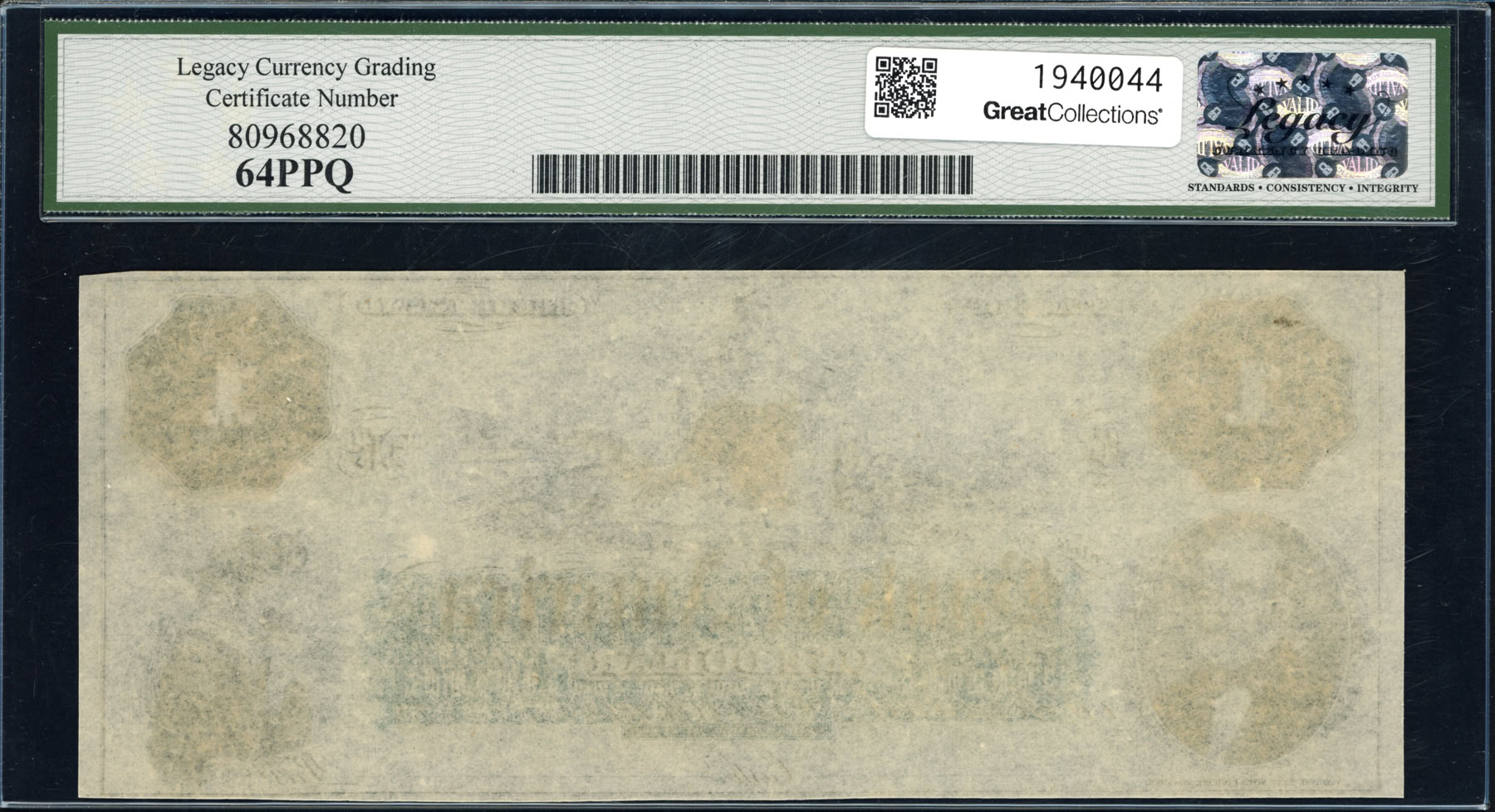 1860s Providence, Rhode Island Bank of America $1 Remainder Note Legacy ...