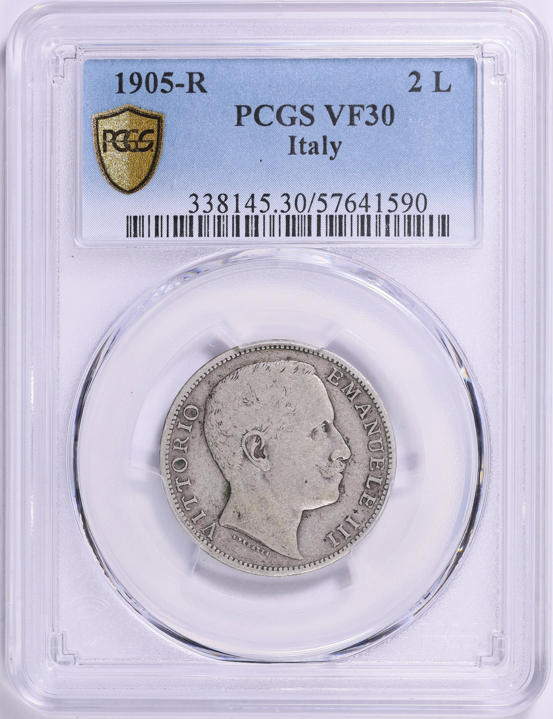 Italy 1905-R Silver 2 Lire KM-33 PCGS VF-30 (Item 1940096 ...