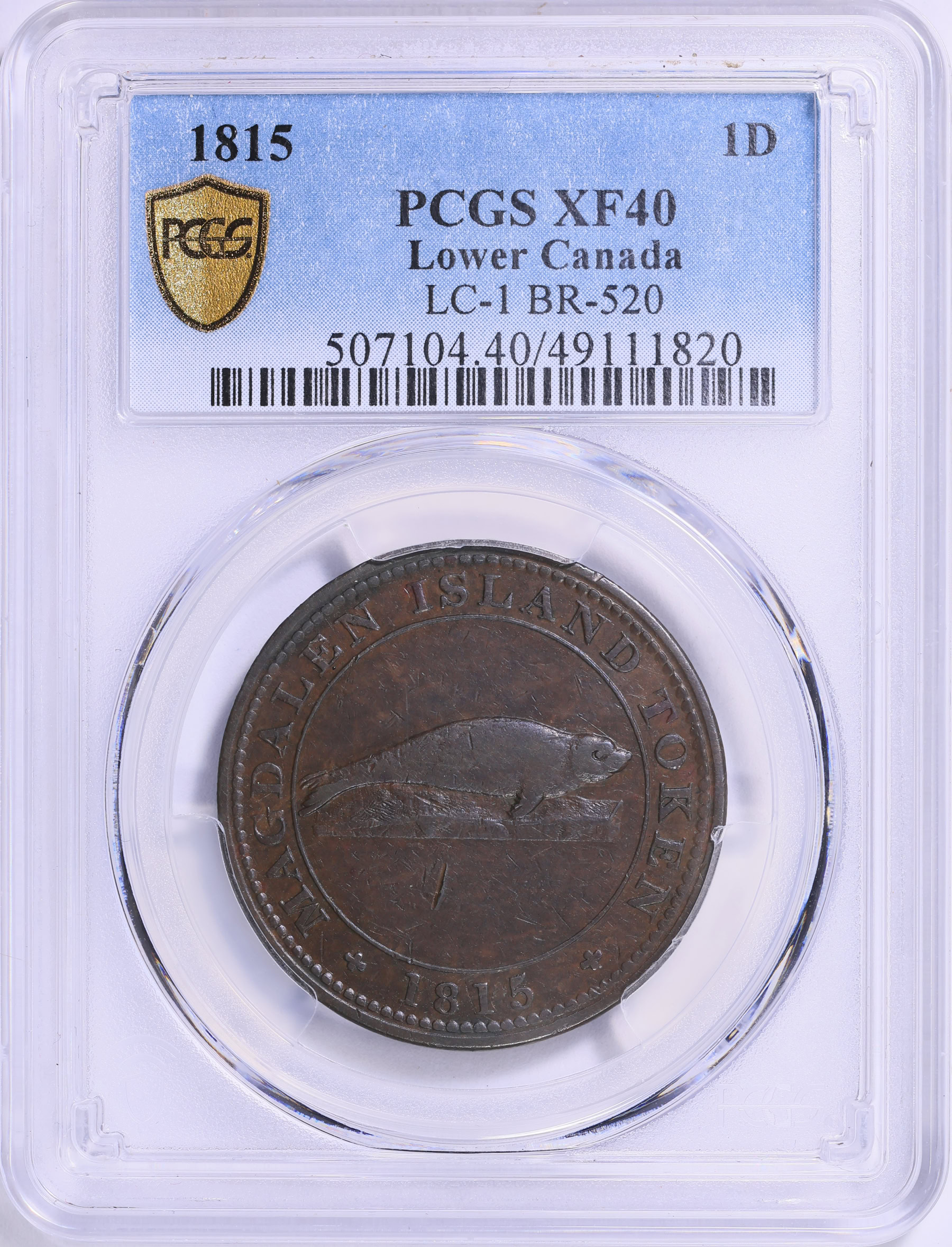 Canada - Magdalen Island 1815 Penny Token KM-Tn1 PCGS XF-40 (Item ...