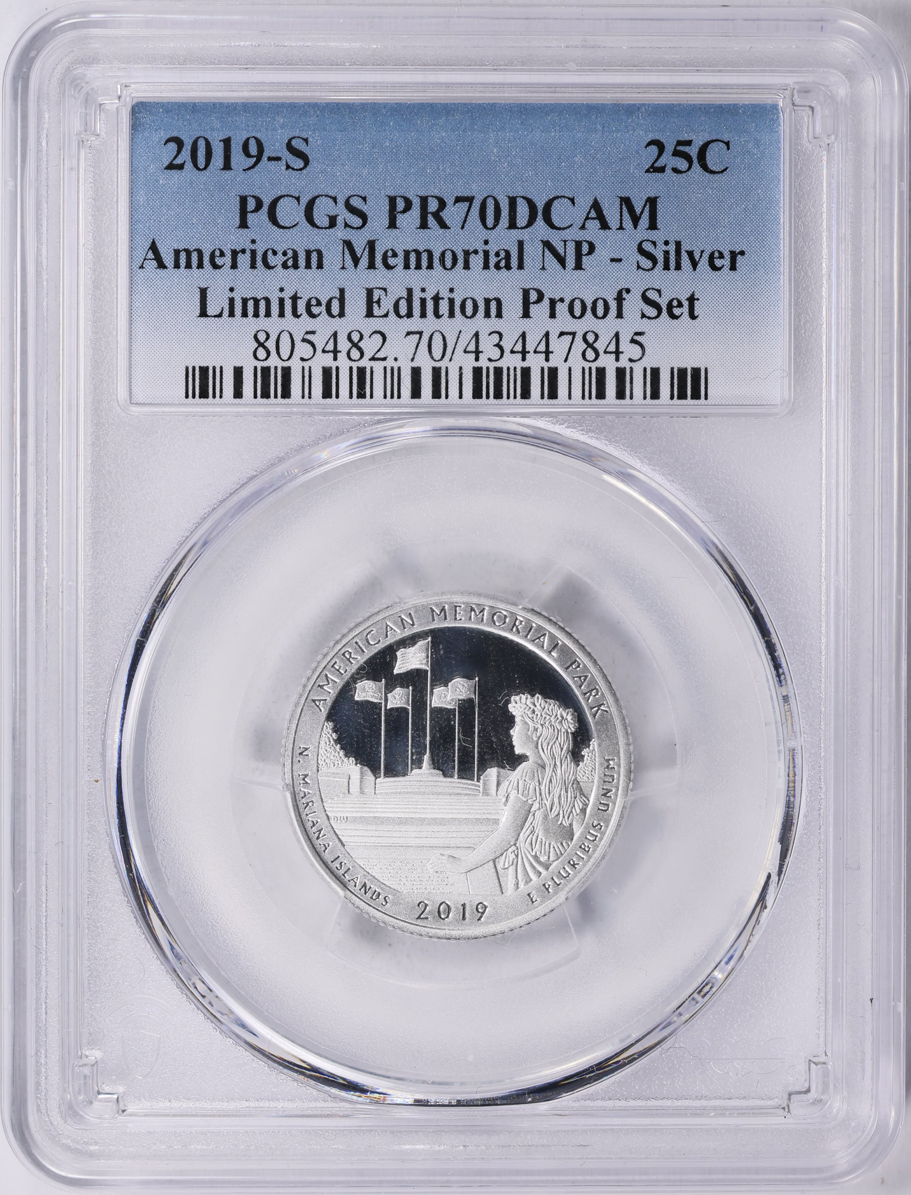 2019-S America the Beautiful Quarter American Memorial NP Silver (From ...