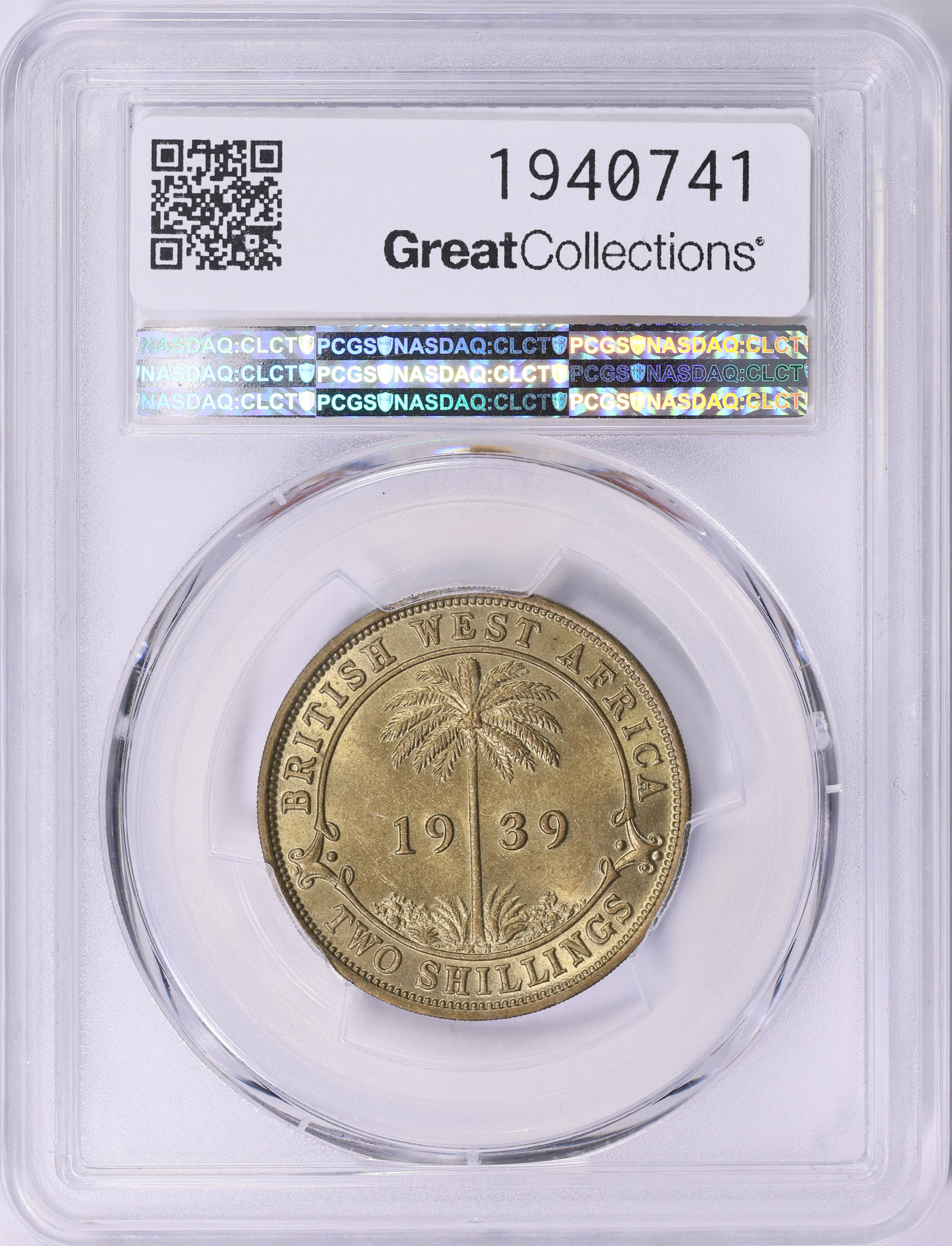 British West Africa 1939-KN 2 Shillings KM-24 PCGS MS-62 (Item 1940741 ...