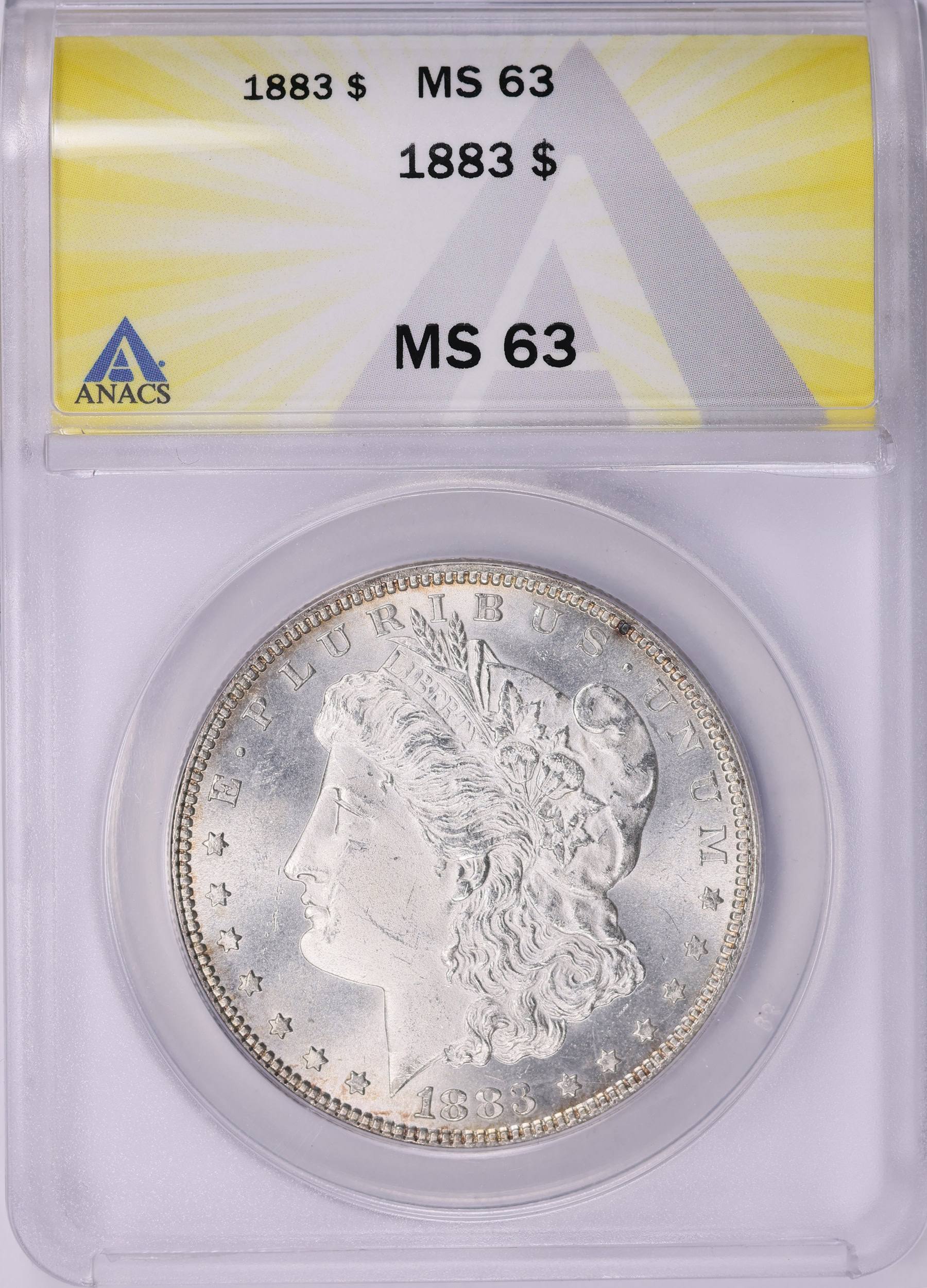 1883 Morgan Silver Dollar ANACS MS-63 (Item 1941029) | GreatCollections ...