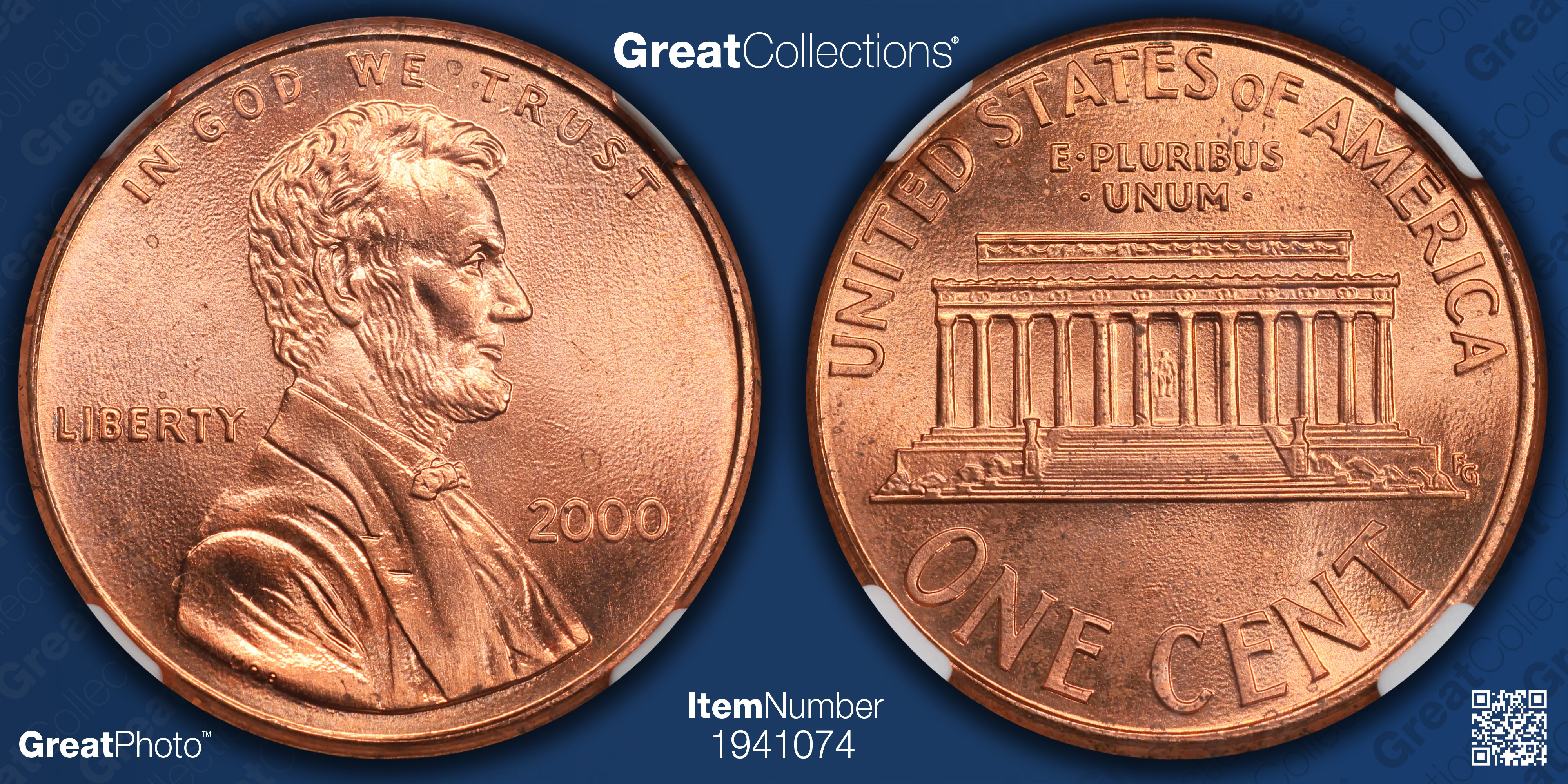 2000 Lincoln Cent From Cheerios Promotion NGC MS-65 RD (Item 1941074 ...