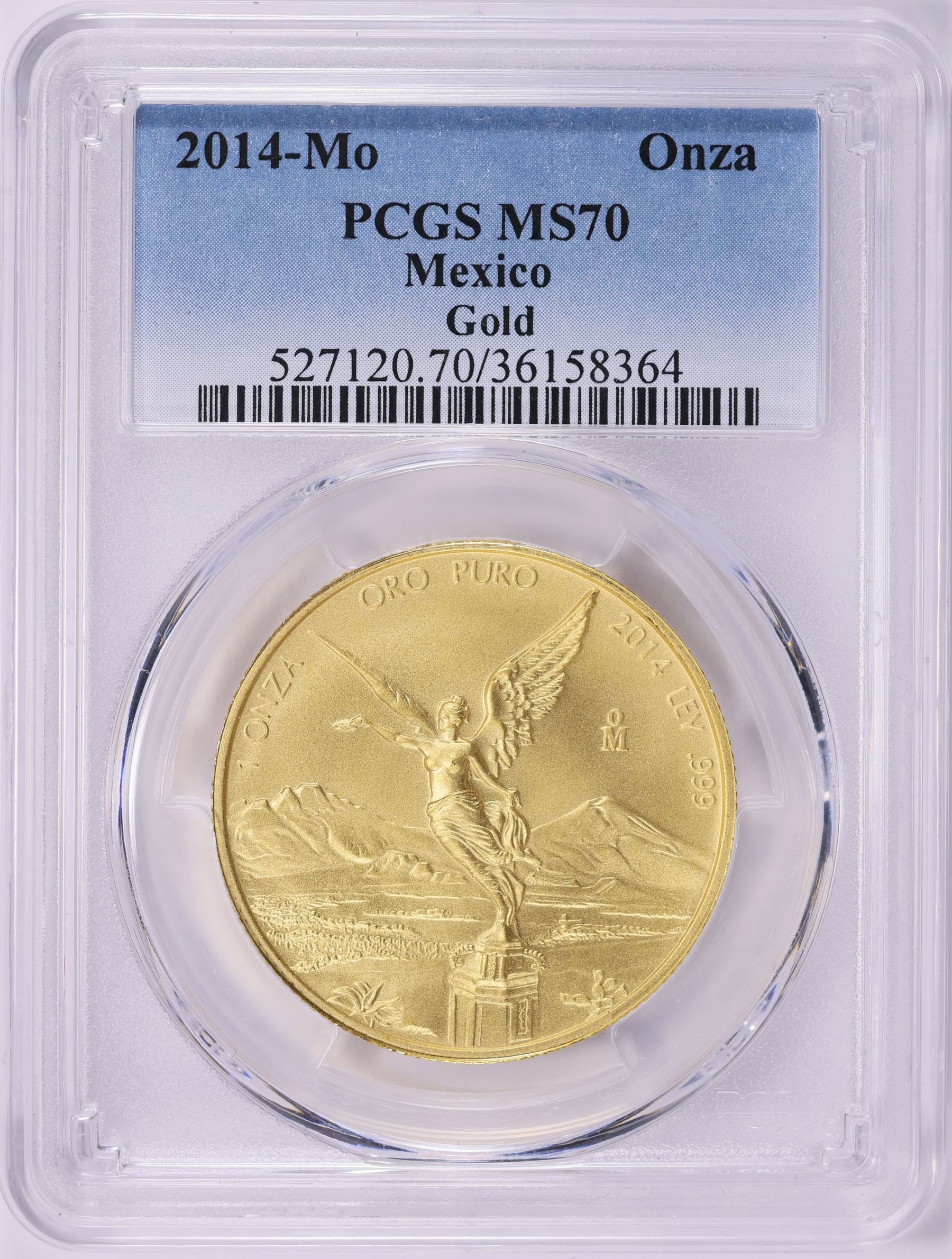 Mexico 2014-Mo Gold Onza Libertad KM-675 PCGS MS-70 (AGW = 0.999 Oz.) (Item 1941265 ...