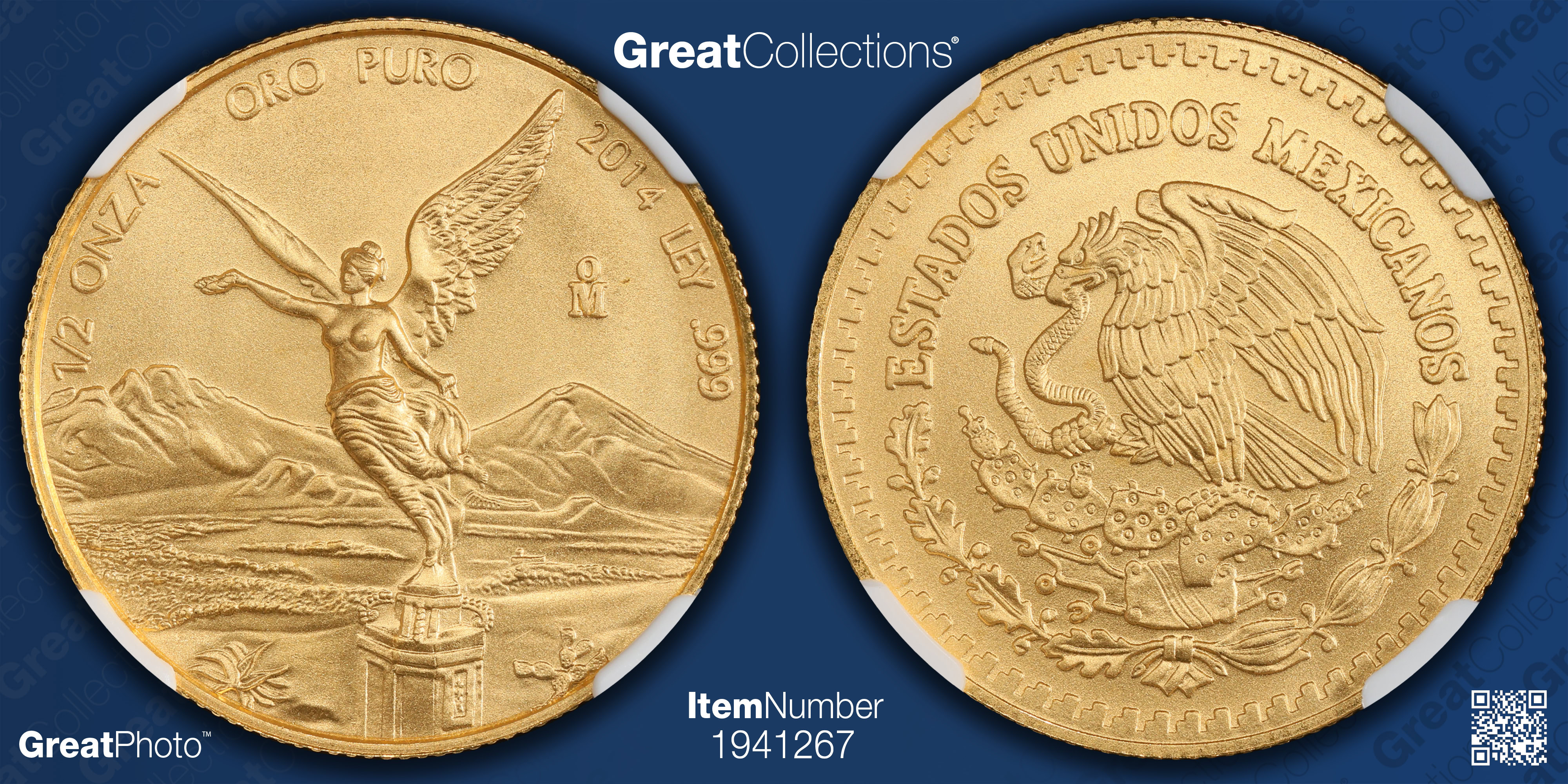 Mexico 2014-Mo Gold 1/2 Onza Libertad KM-674 Early Releases NGC MS-70 (AGW = 0.4995 oz.) | Cert ...