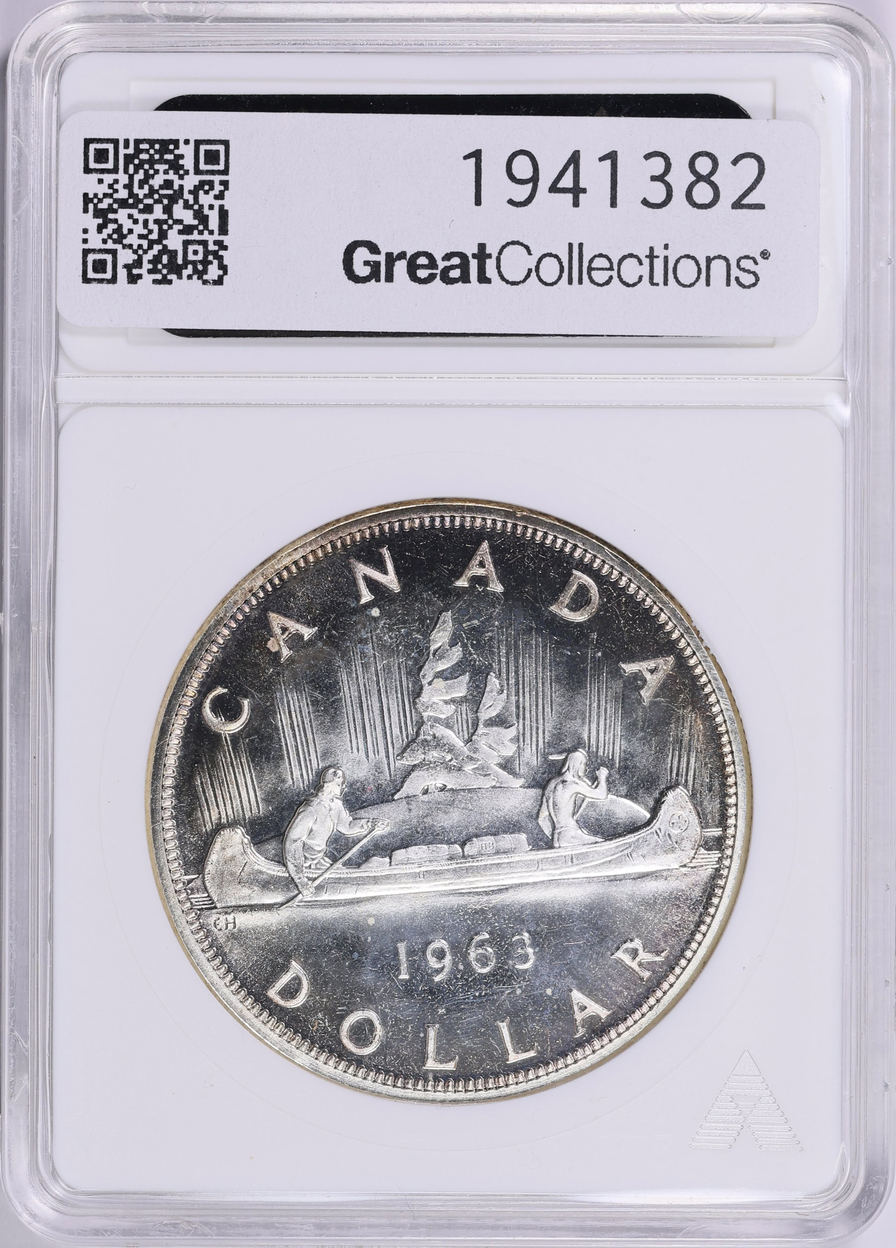 Canada 1963 Silver Dollar KM-54 ANACS MS-66 PL OH (Toned) (Item 1941382 ...