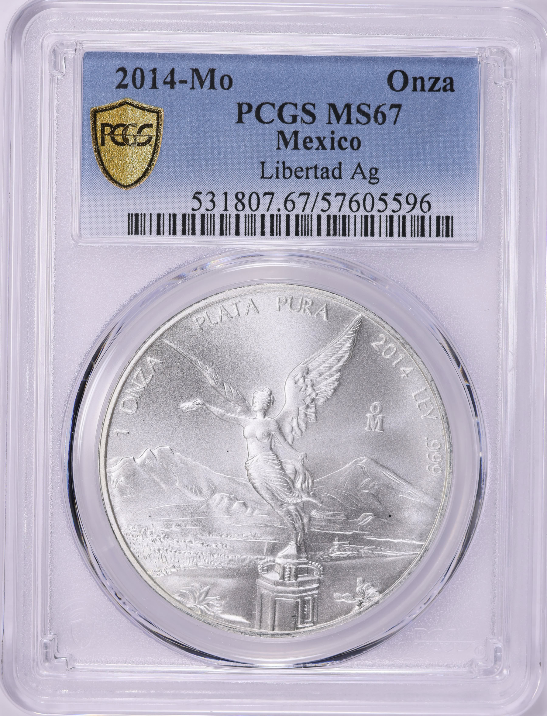 Mexico 2014-Mo Silver Onza Libertad KM-639 PCGS MS-67 (Item 1941410 ...
