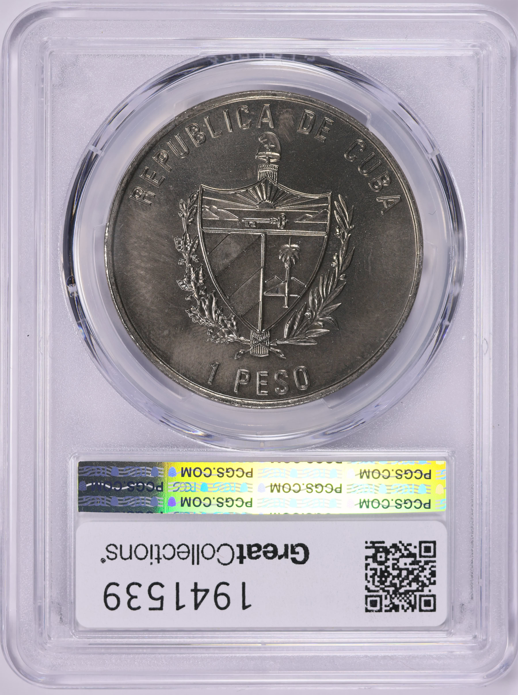 Cuba 2001 Peso Playa Giron Victory 40th Anniversary KM-852 PCGS MS-67 ...