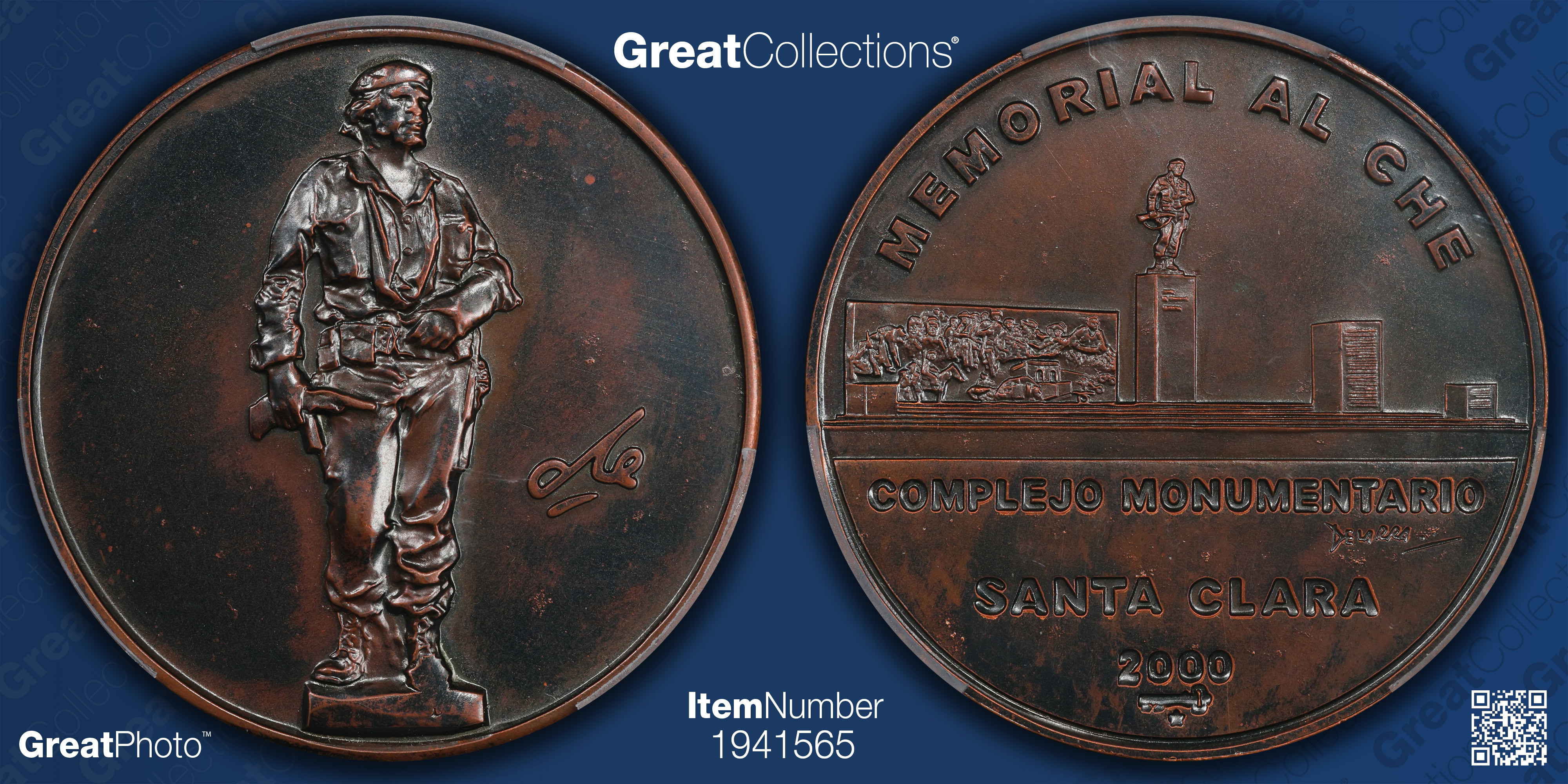 Cuba 2000 Copper 45mm Che Guevara Memorial Medal PCGS MS-64 BN | PCGS ...